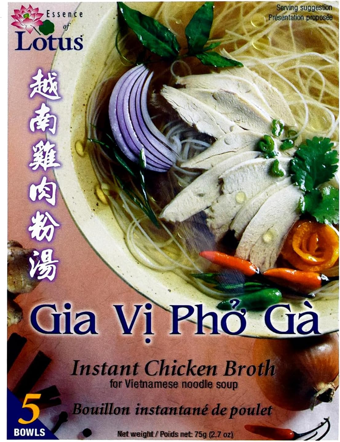 Amazon.com : Essence of Lotus Instant Chicken Pho Soup Mix — Ready-to ...