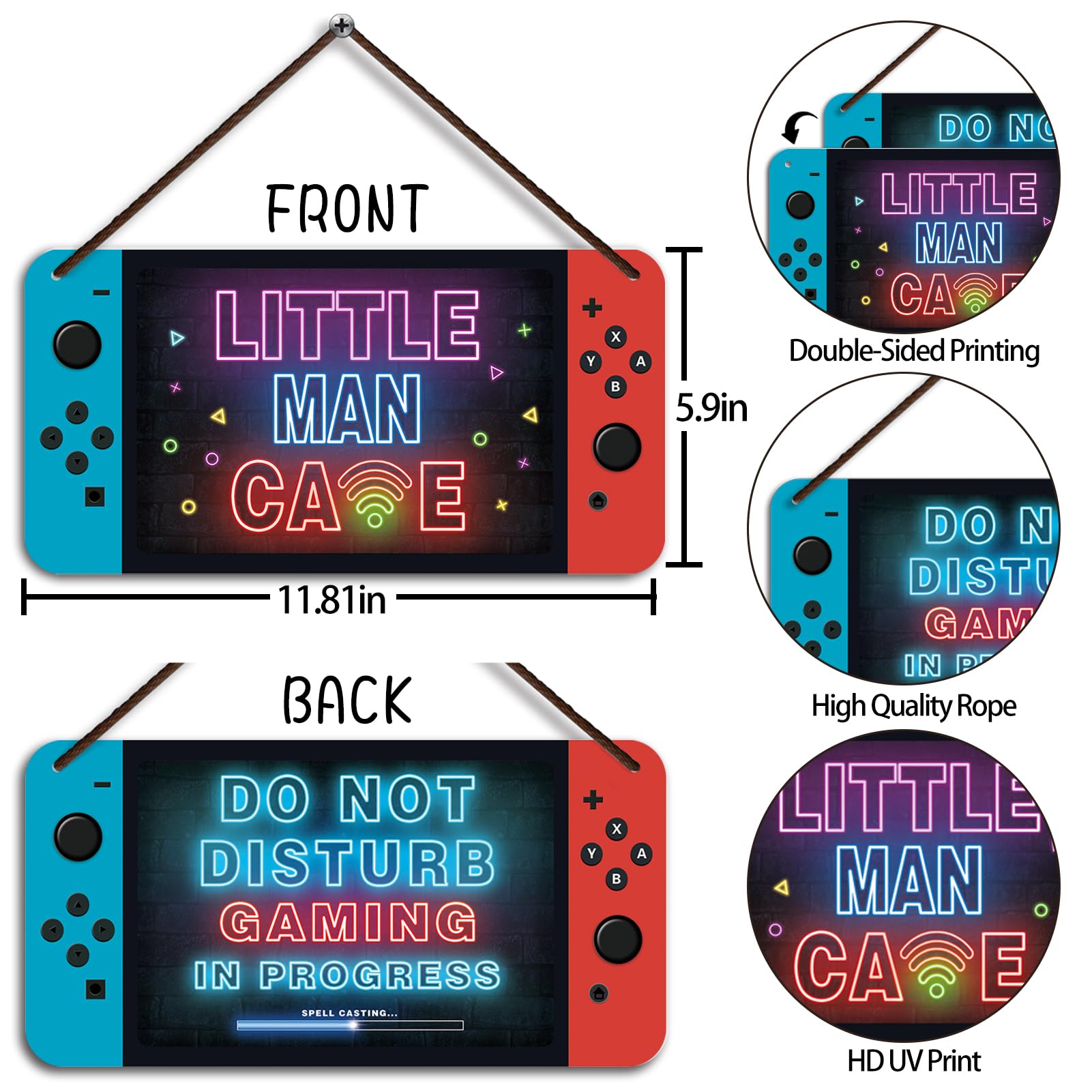 Snapklik.com : Little Man Cave, Game Room Sign For Boys Room Gamer Room ...