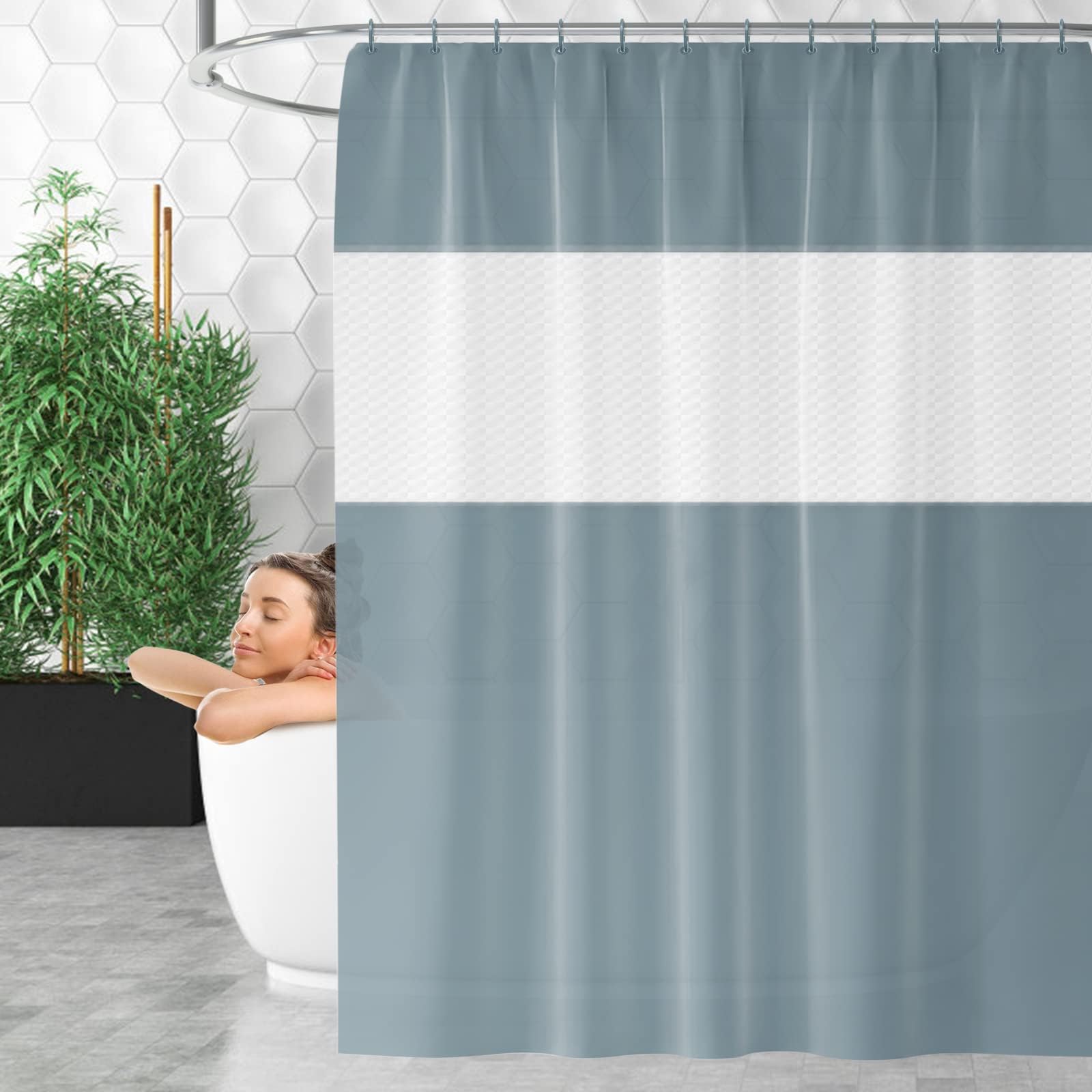 PANGP Cortina de Ducha para Baño, 180 * 200cm Cortinas de Regadera ...