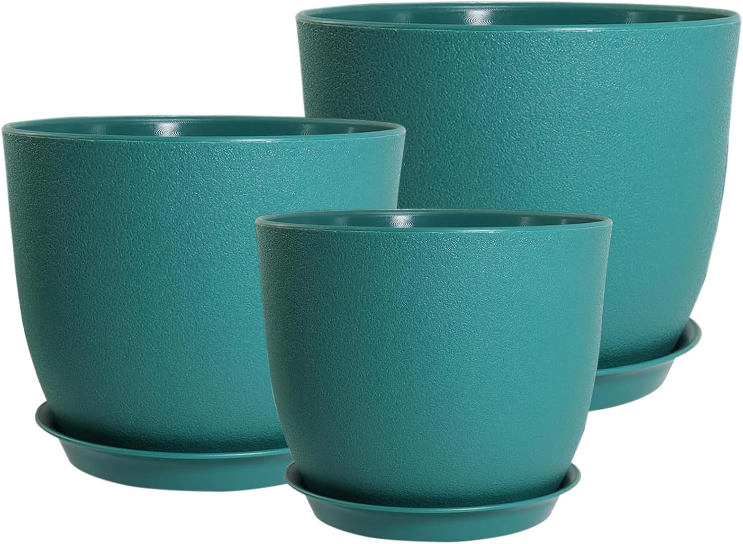 PROFIKLA 20cm, 18cm, 16cm Plastic Plant Pots, Plant Pots with Drainage ...