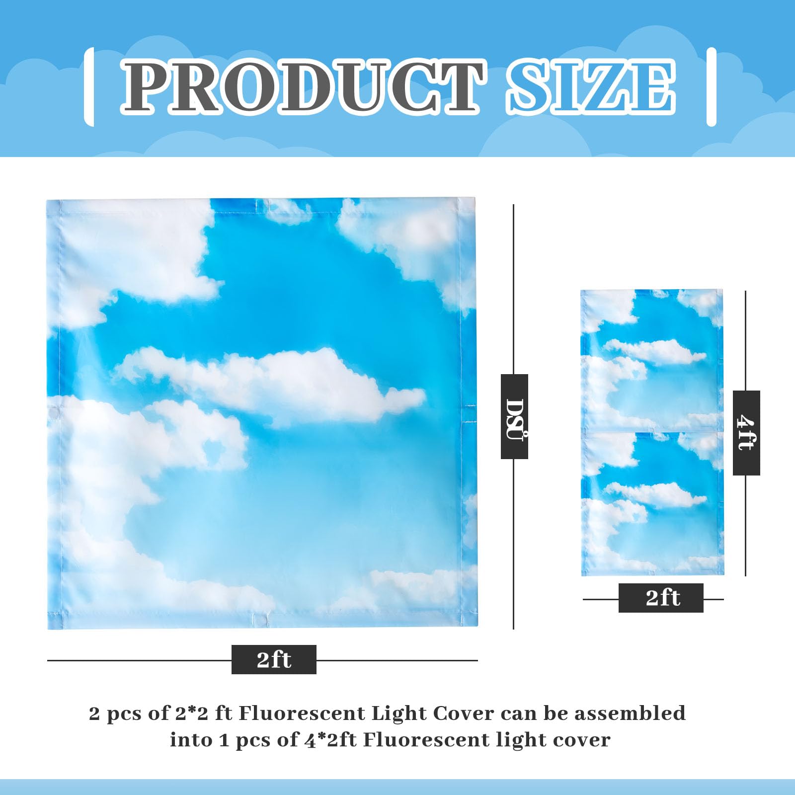 Snapklik.com : Tujoe 2 X 2 Ft Fluorescent Light Covers For Ceiling ...