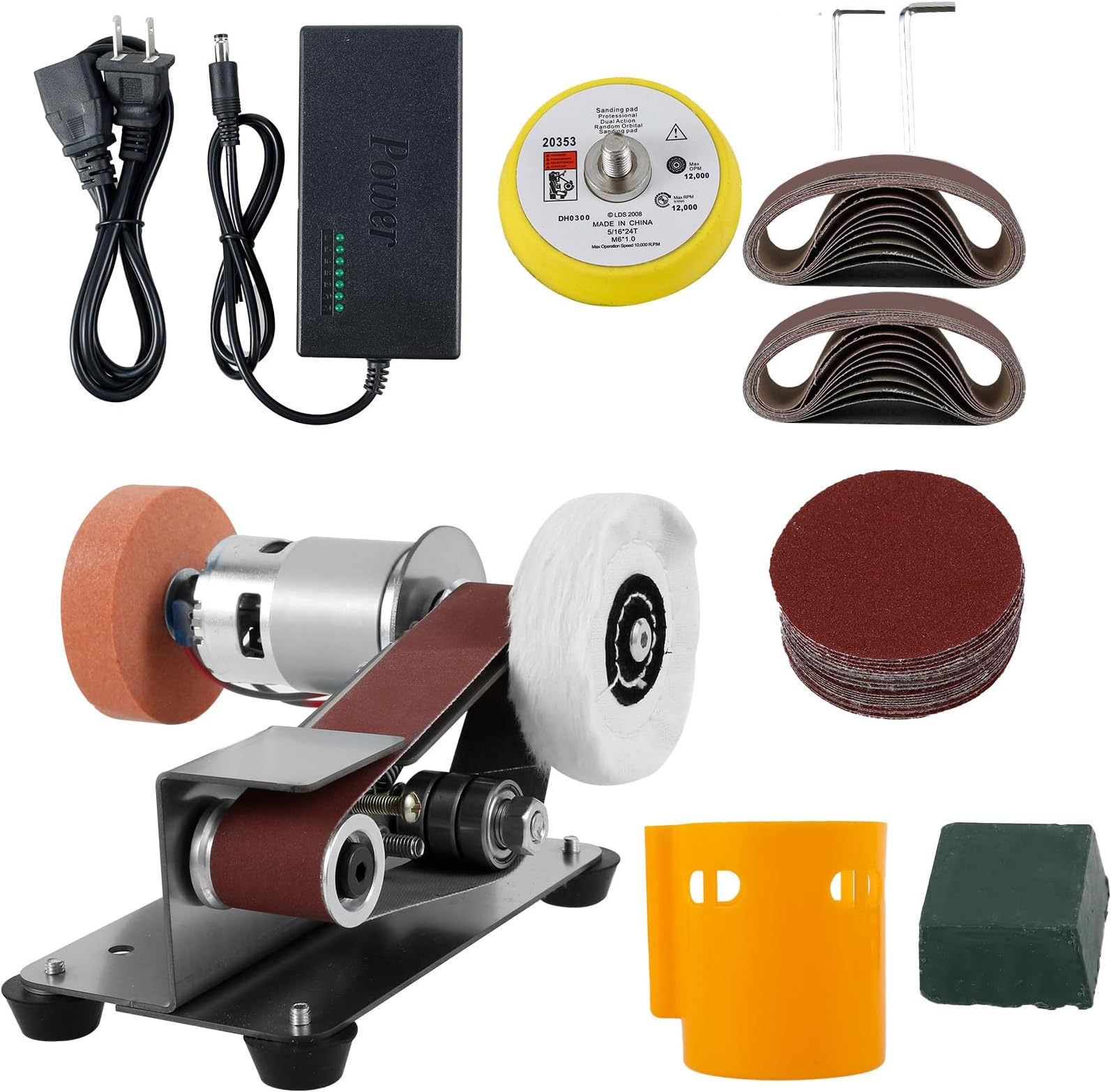 Amazon.com: SI FANG Electric Mini Belt-Sander Sanding Machine, 7 Speeds ...