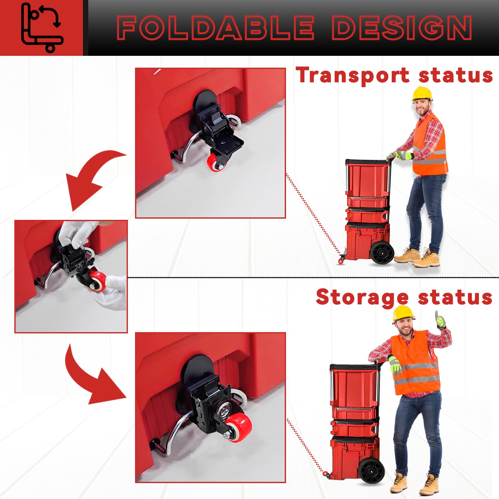 Snapklik.com : Upgraded Steel Construction Front Wheels, Heavy-Duty ...