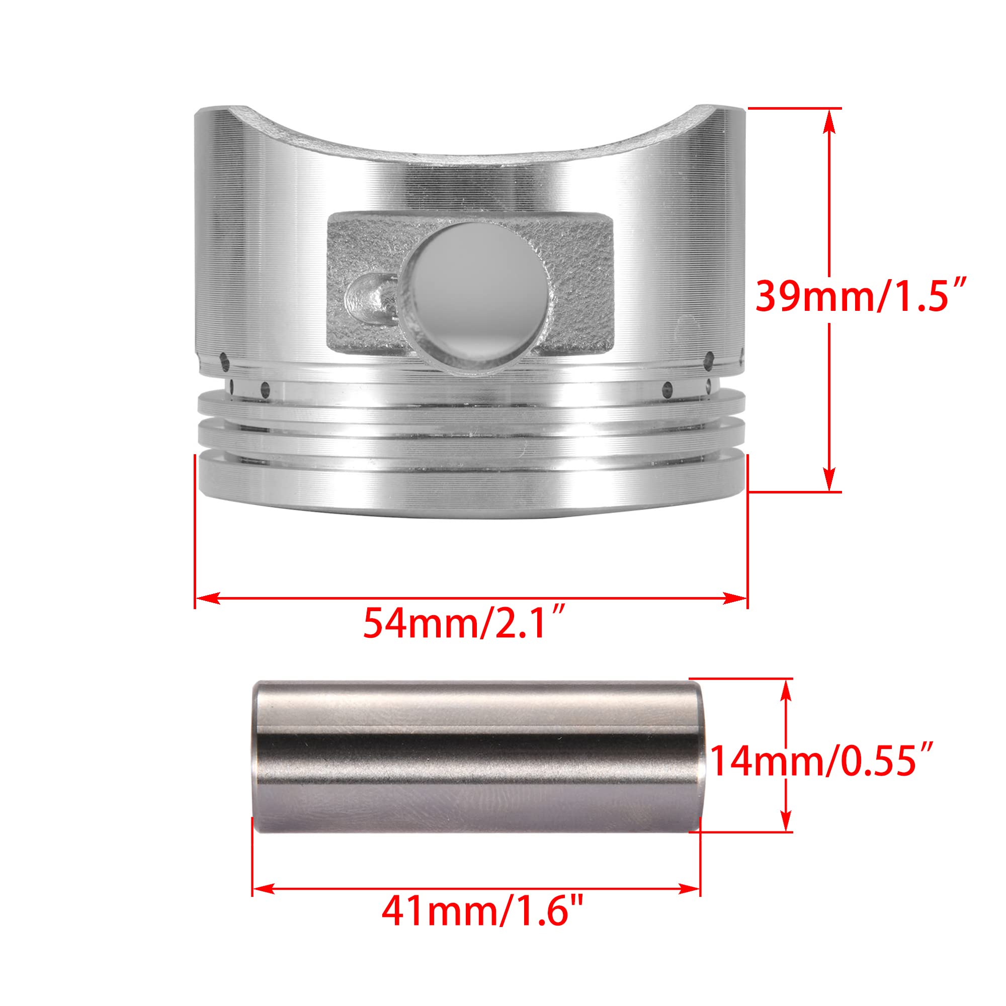 Snapklik.com : 54mm Piston Ring Kit Replacement For Venom X22 125cc SSR ...
