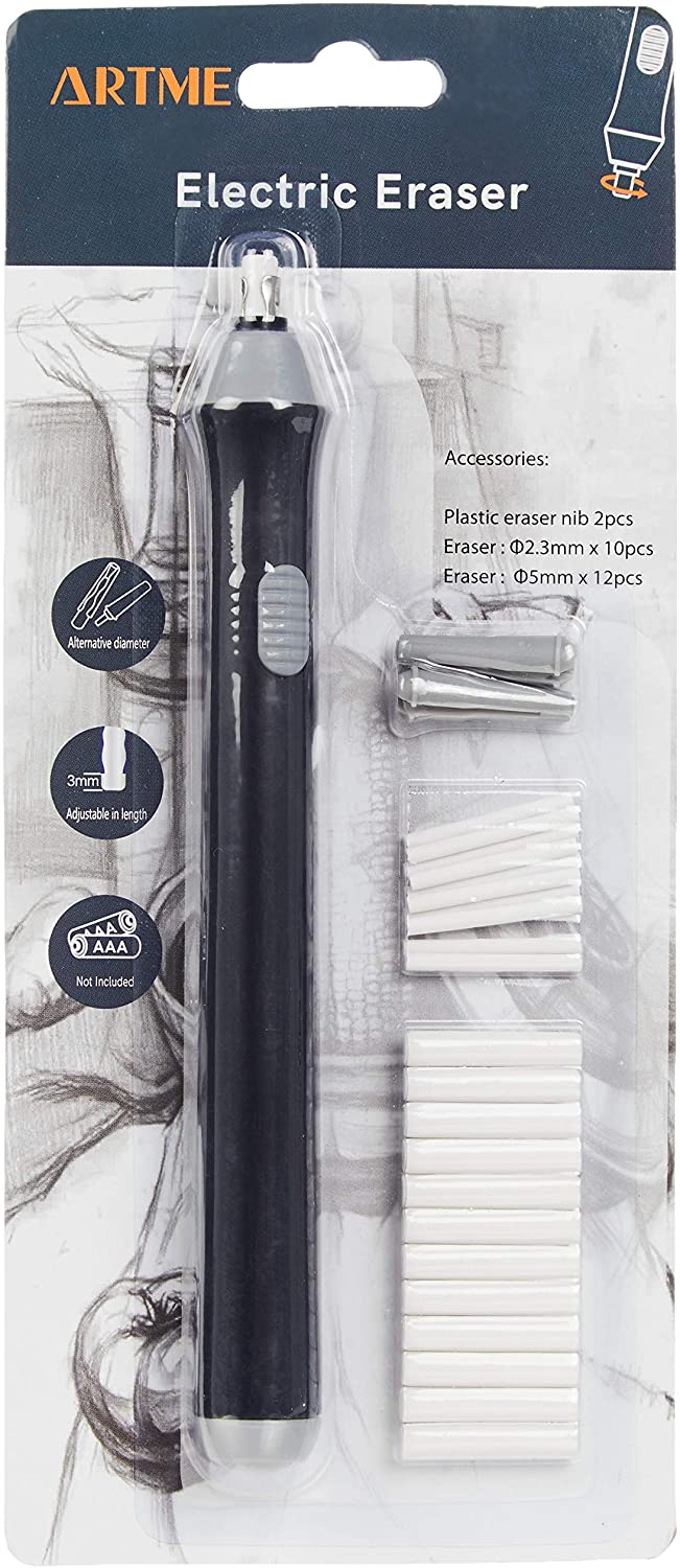 Electric Eraser Student Artist White Rechargeable Automatic Electric ...