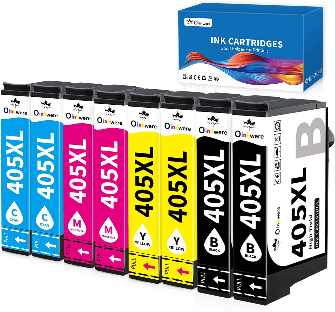 OINKWERE 8-Pack 405XL Ink Cartridges Multipack Replacement for Epson ...