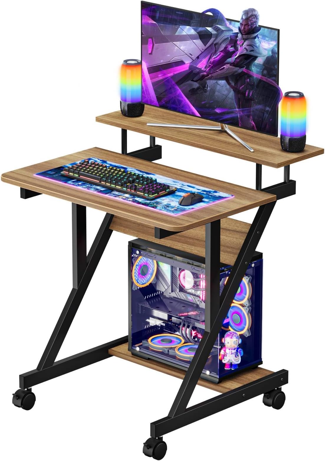 Dripex Scrivania per Computer con Ruote Scrivania 70x60x79 cm Tavolo ...