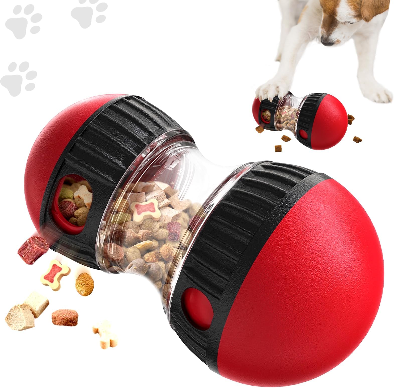 Zellar Treat Dispensing Dog Toy - Dog Treat Ball/Food Dispenser ...
