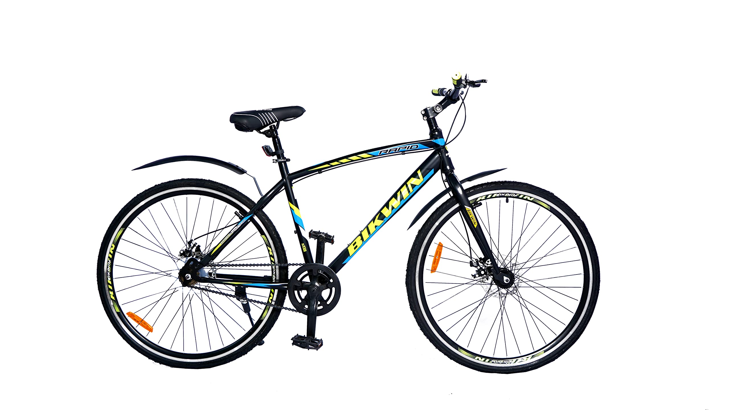 Buy Bosky Cycle for Men, Steel Frame with Dual disc (Single Speed ...