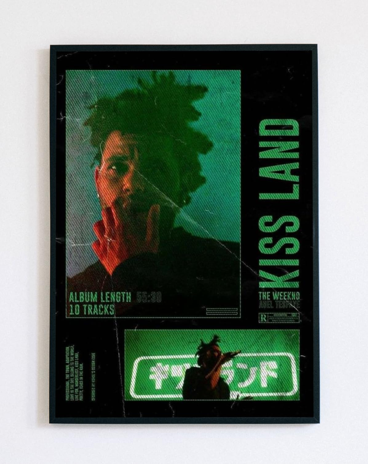 LAMIFRAME The Weeknd Kissland Album, Wall Decoration Art Framed Poster ...