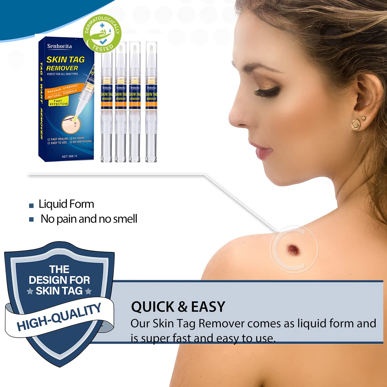 Skin Tag Remover,Wart Remover,Extra Strength Skin tag Removal,Tag Dry ...