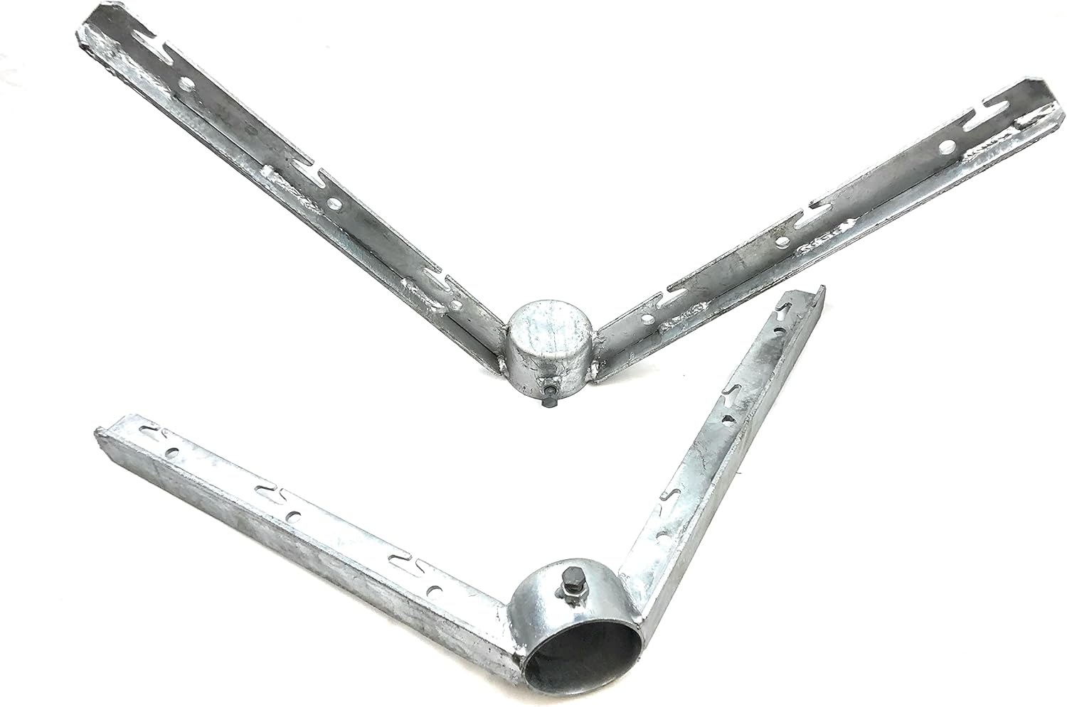 Chain Link Fence Barb Wire Corner V-Arms (Pressed Steel) Fits O.D. 2-7/ ...