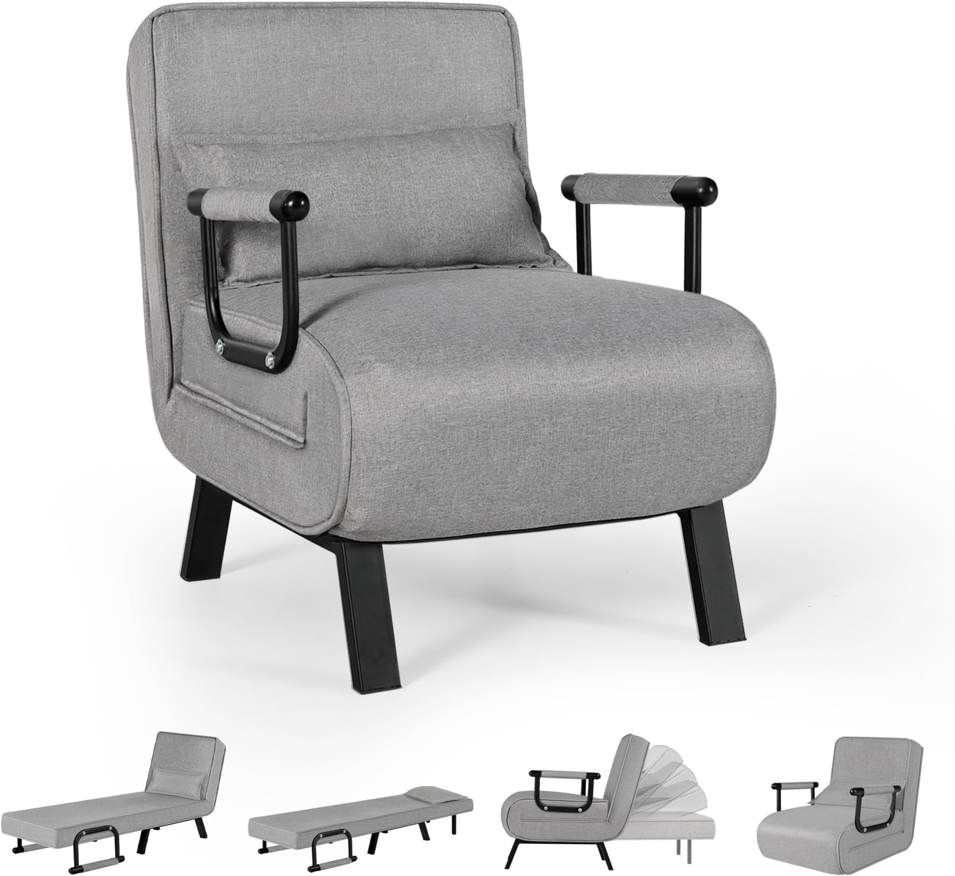 Amazon.com: TYBOATLE Convertible Sofa Sleeper Chair Bed, Chaise Lounge ...