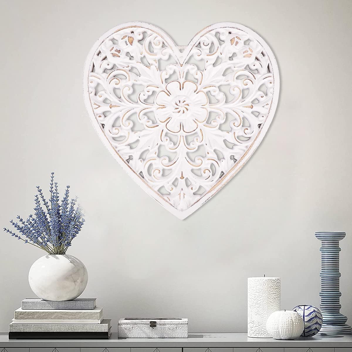 Amazon.com: Creative Co-Op Driftwood Heart Shaped Wall Décor : Home ...