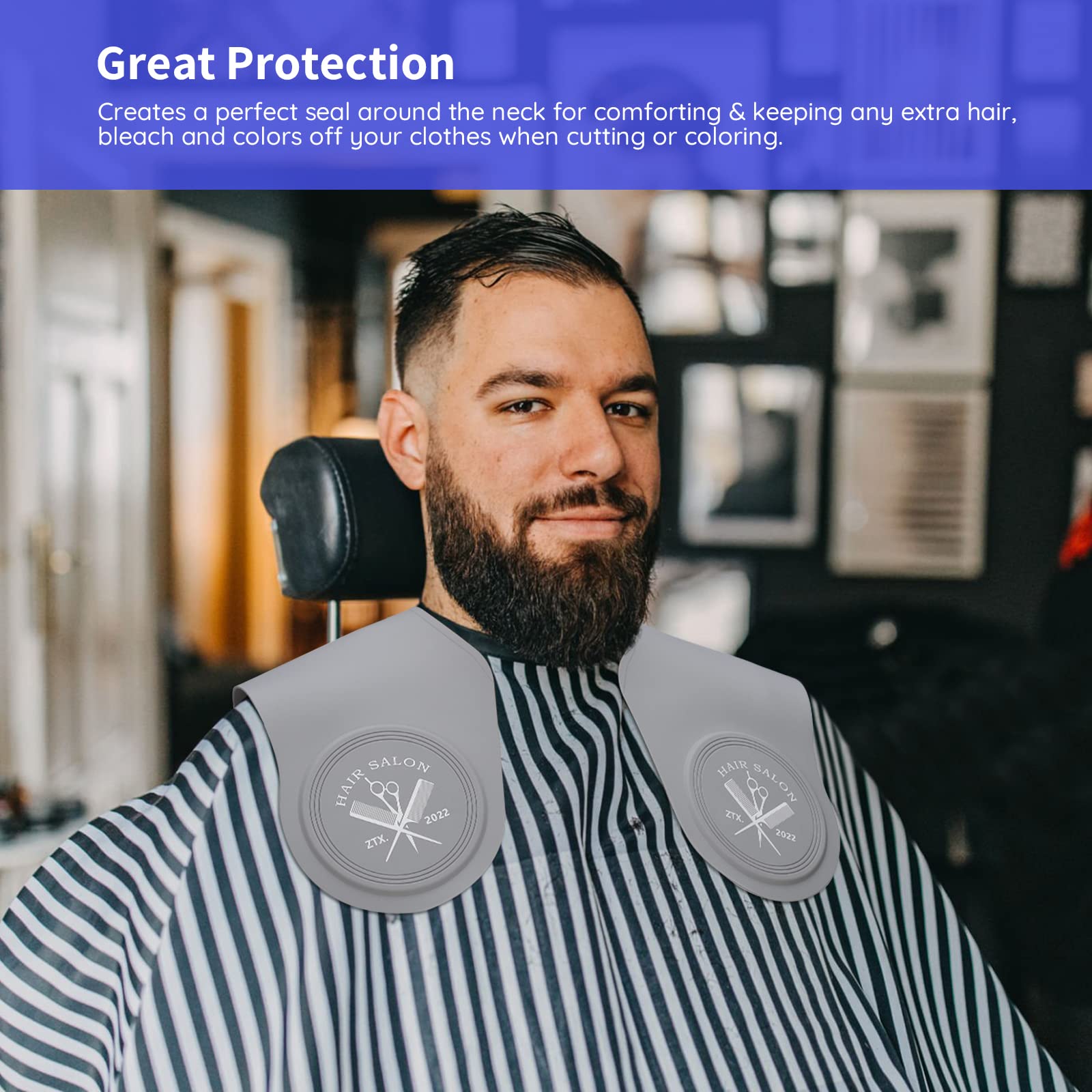 Snapklik.com : Hair Cutting Collar, Silicone Hair Dye Collar Neck Wrap ...