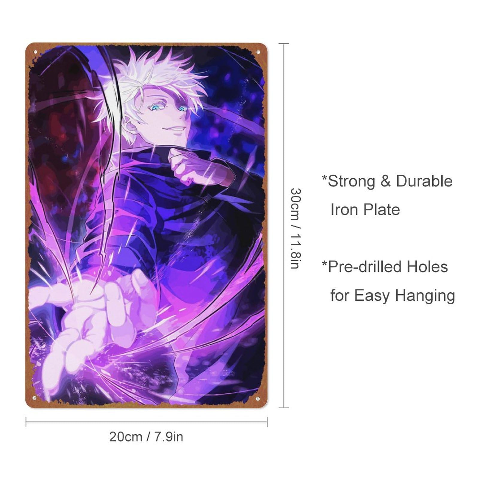 Snapklik.com : Satoru Gojo Metal Tin Sign Hanging Retro Sign Kitchen ...