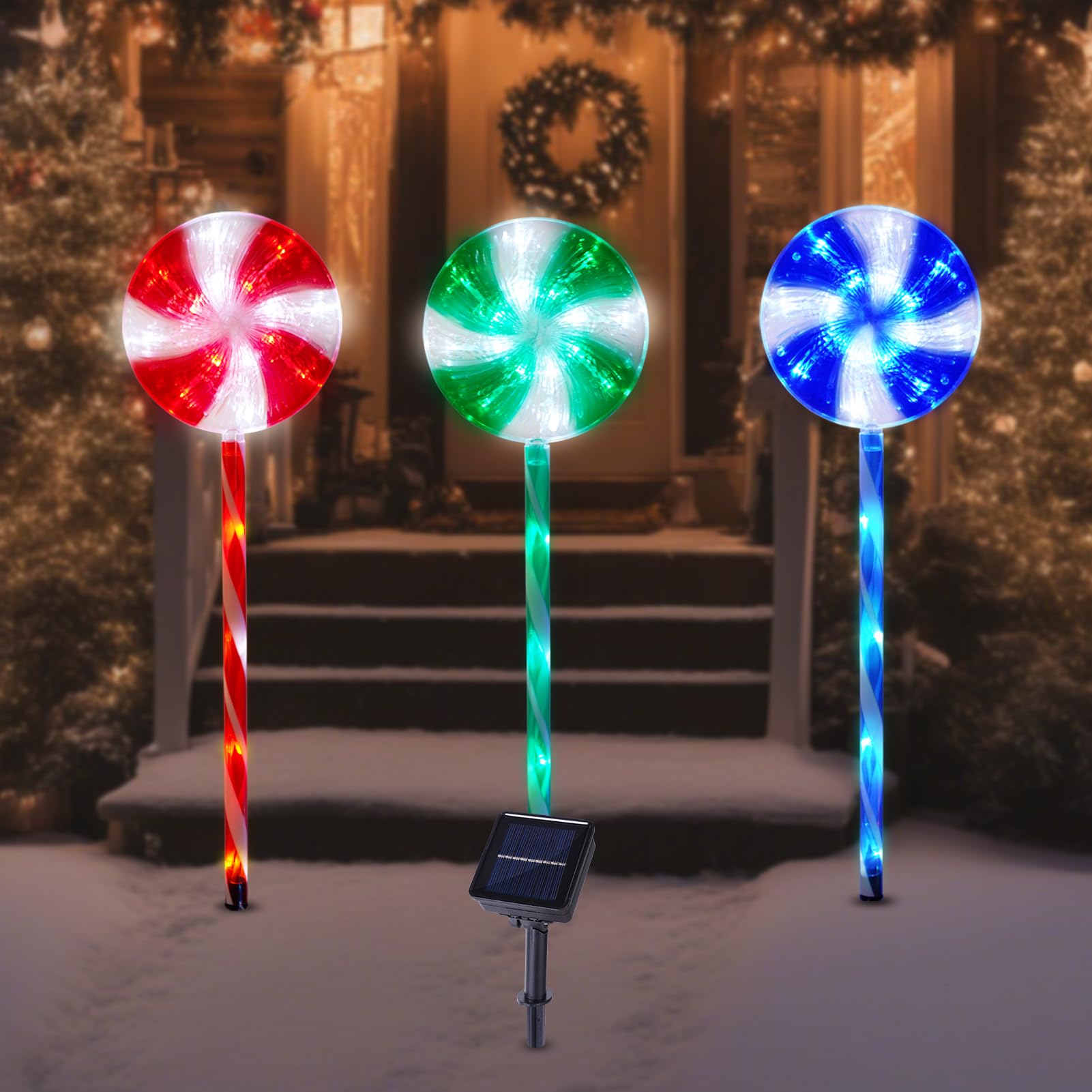 Amazon.com : BRIGHTDECK Lollipop Solar Christmas Pathway Lights Outdoor ...
