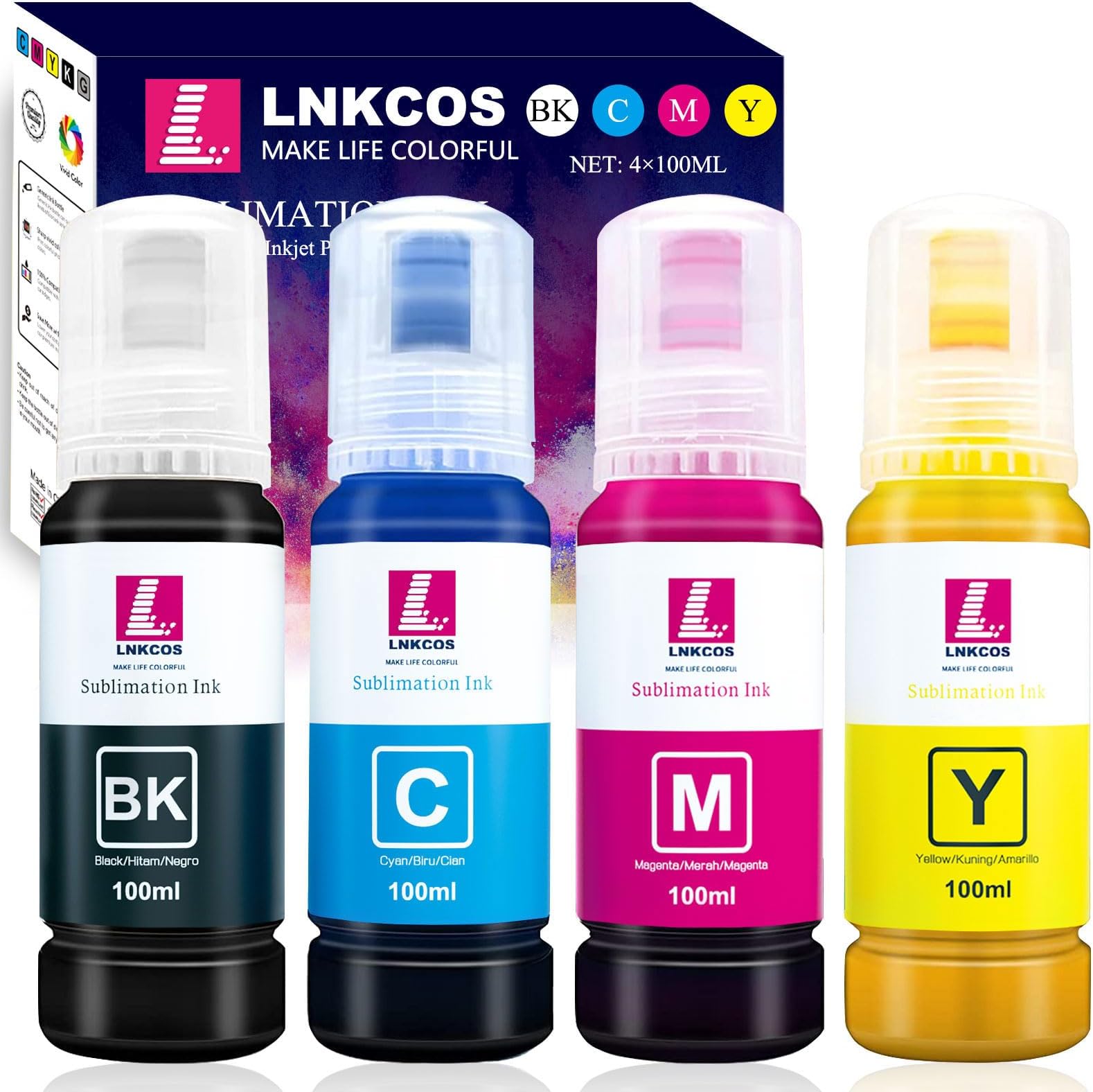 Amazon.com: 445ml Sublimation Ink for EPSON Ecotank 2800, Sublimation ...