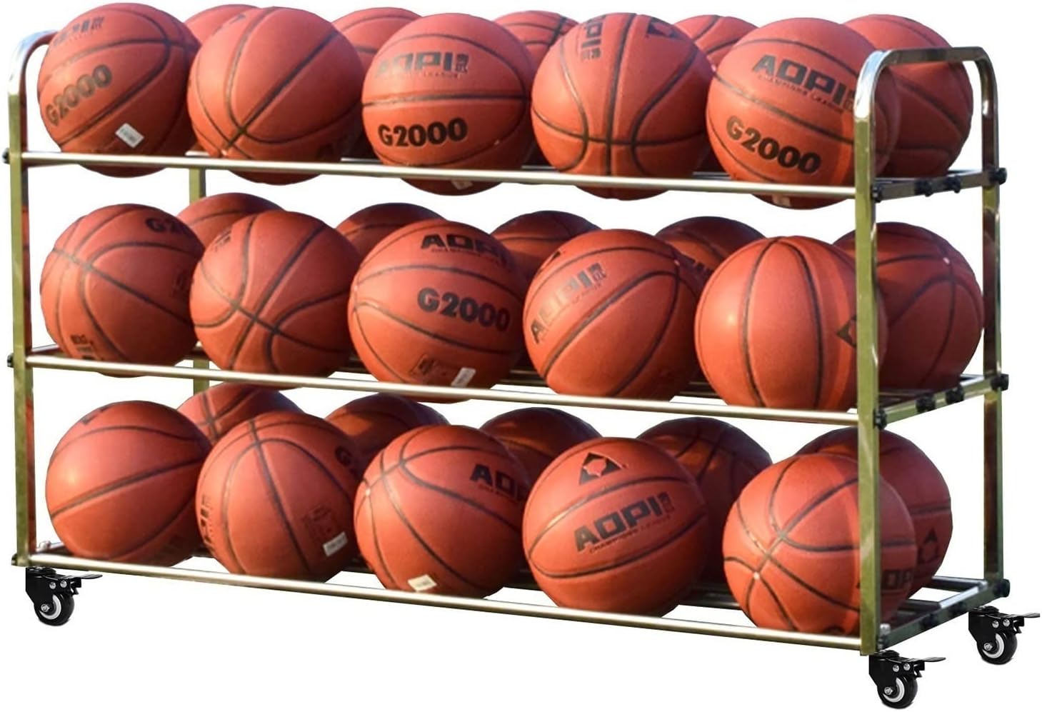Amazon.com: FAXIOAWA Rolling Basketball Organizer Rack, School Kids ...