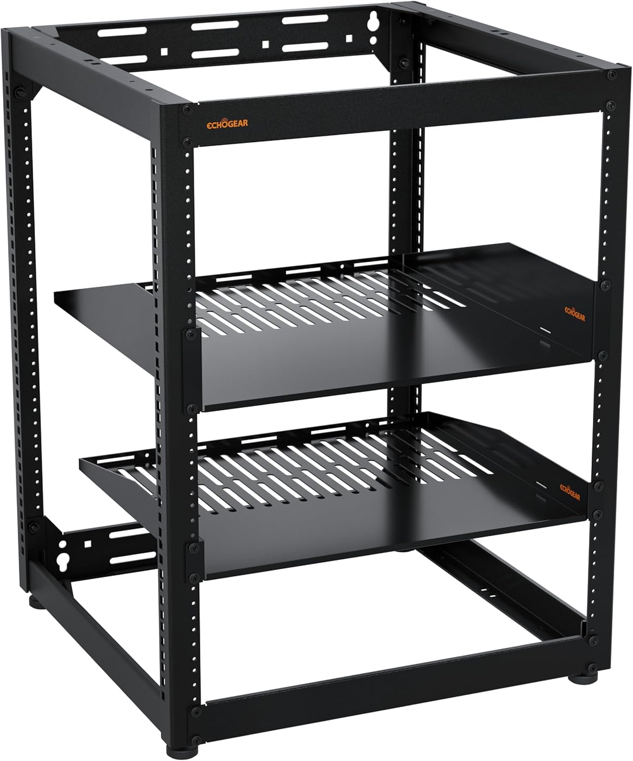 ECHOGEAR 15U Open Frame Rack for Servers & AV Gear - Wall Mountable ...