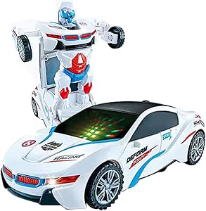 Amazon.co.jp: Kids Makeover Car, Electric Transformer Car | Light Up ...