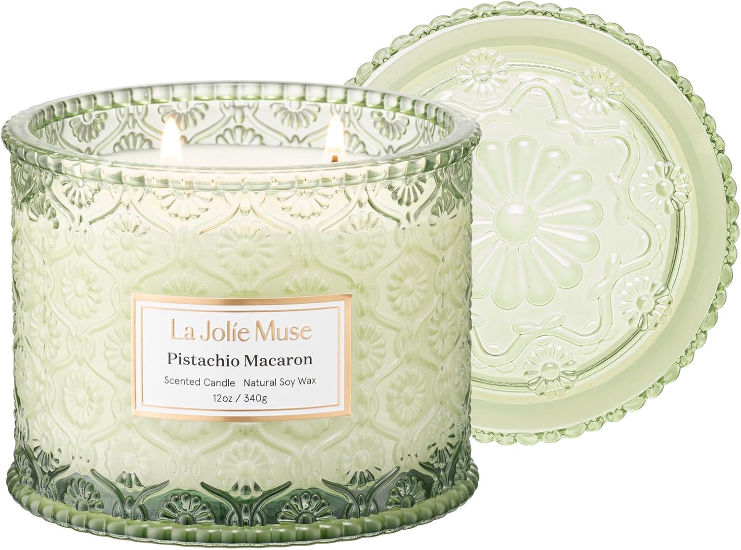 Amazon.com: LA JOLIE MUSE Pistachio Macaron Scented Candle, Candles for ...