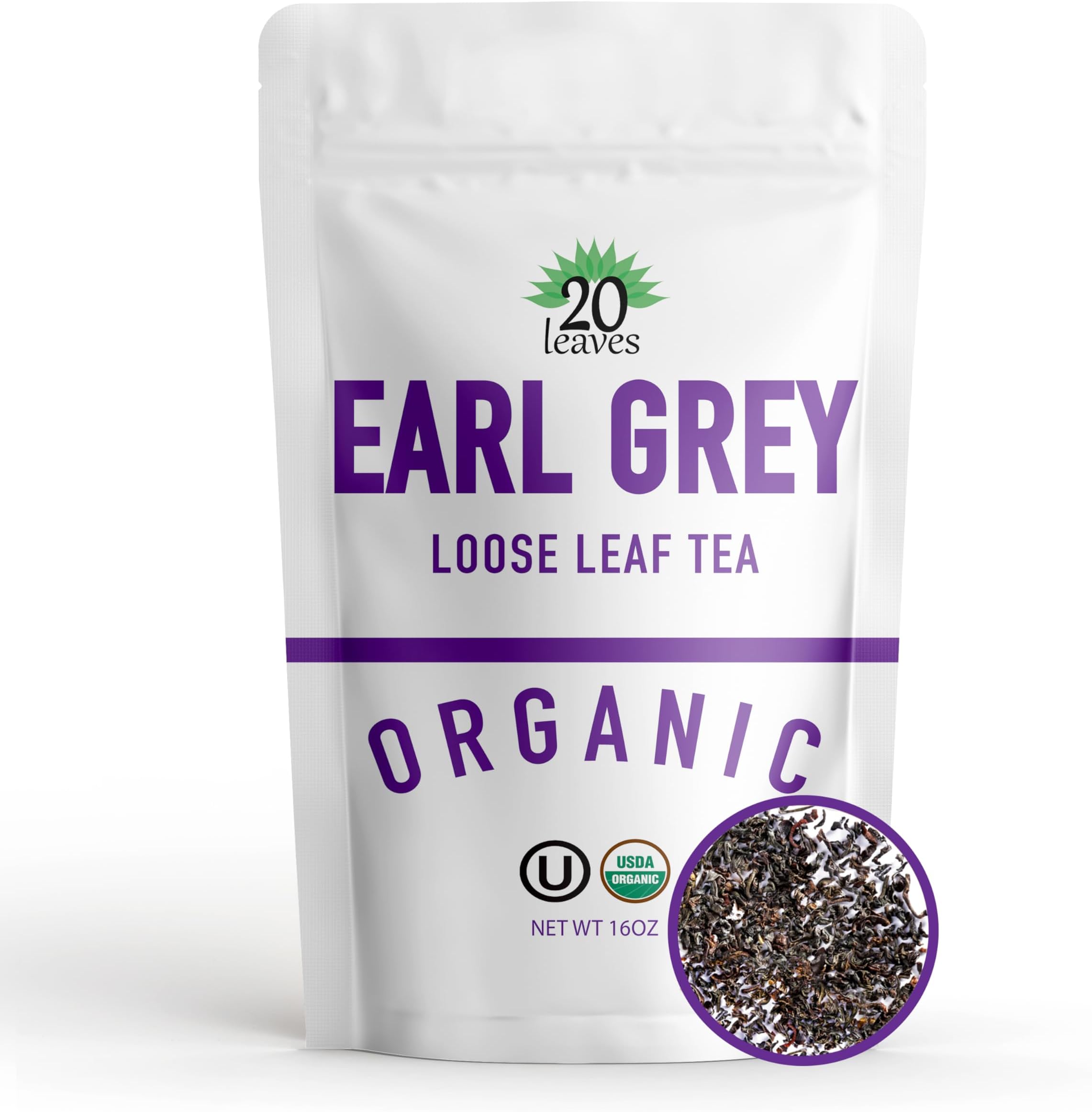 Amazon.com : Earl Grey Loose Leaf Black Tea - 100% Certified Organic ...