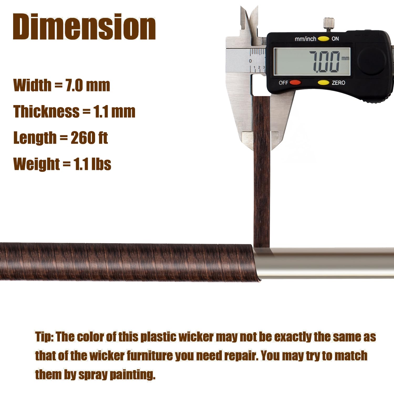 Snapklik.com : Laphivieh 260ft Wicker Repair Supplies, Wicker Repair ...