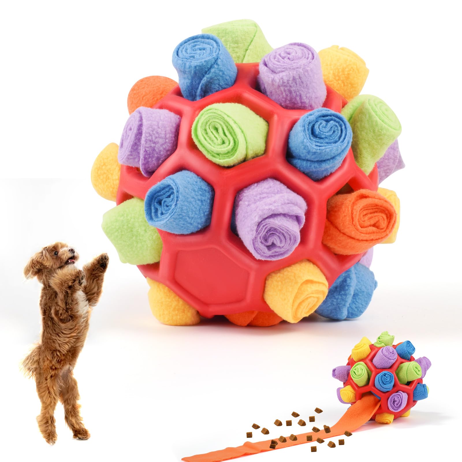 Misvayli Snuffle Ball for Dogs Foraging, Interactive Dog Puzzle Toys, Foraging Toy Feeder Ball ...