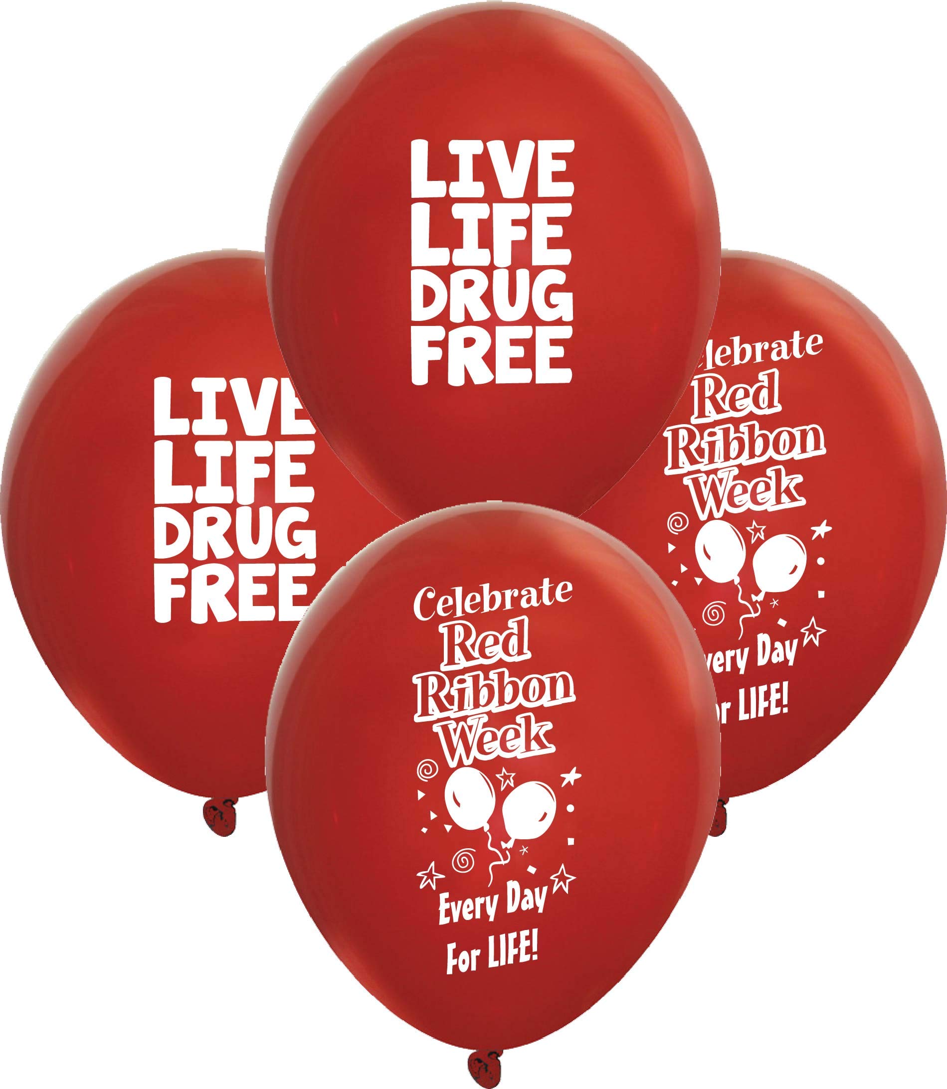Amazon.com: Celebrate Red Ribbon Week 11" Balloons (pack of 30 ...