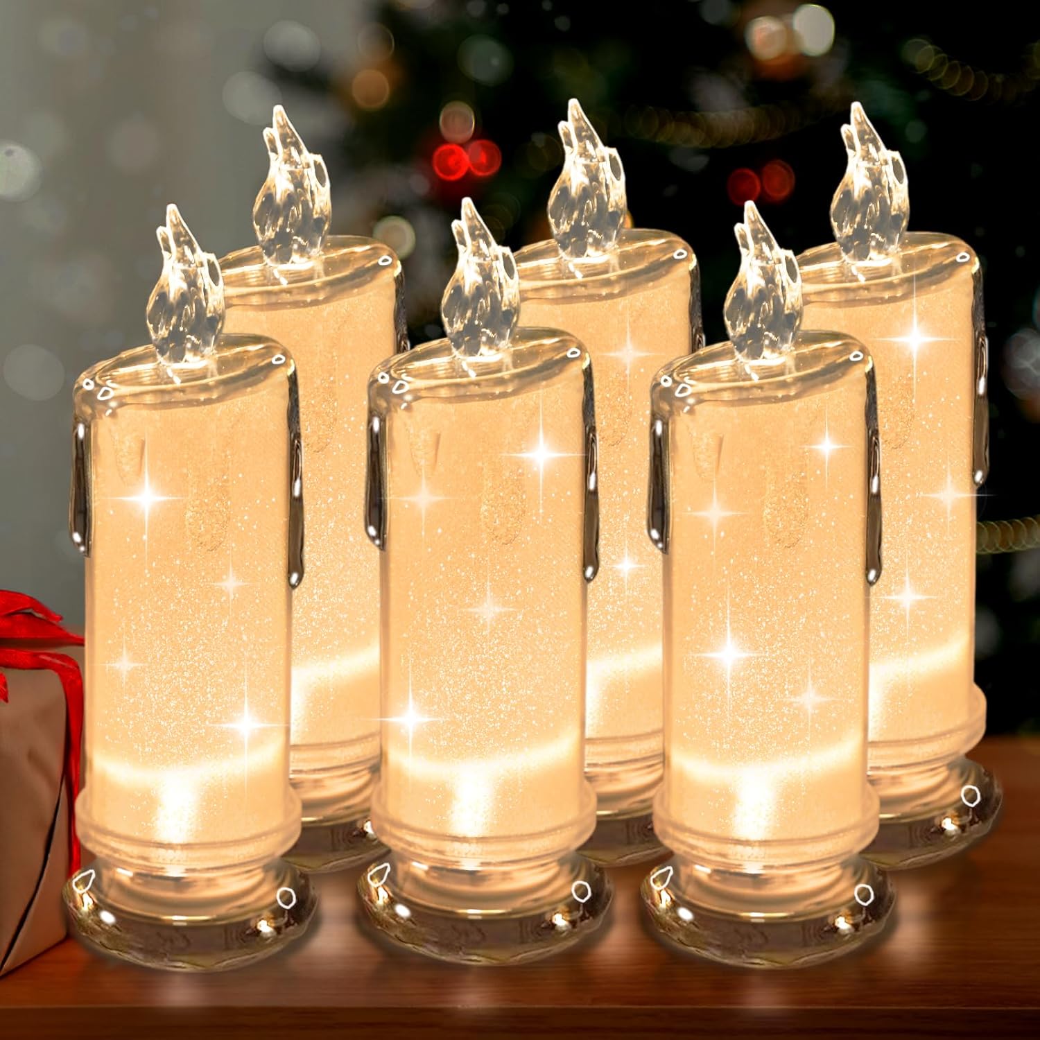 Amazon.com: SHYMERY LED Candles, 6PCS Flameless Pillar Fake Candles for ...