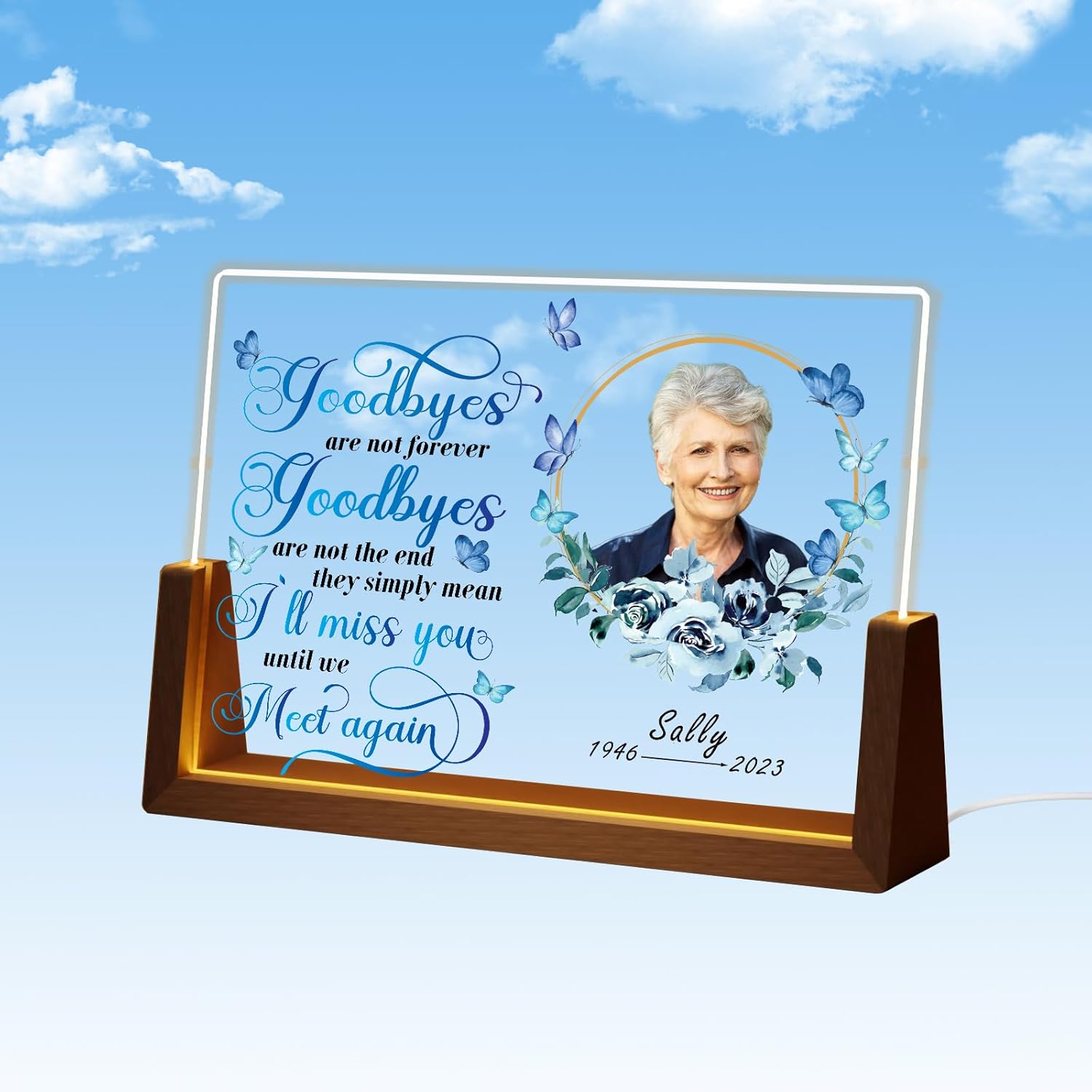 Amazon.com - Personalized Night Light with Photo - Memorial Gifts for ...