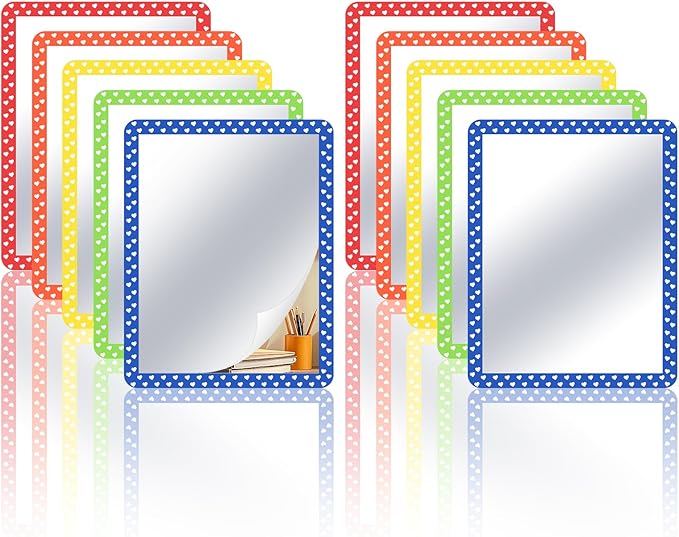 Amazon.com: DARENYI 10Pcs Small Mirrors for Kids Classroom, 4 x 6 in ...