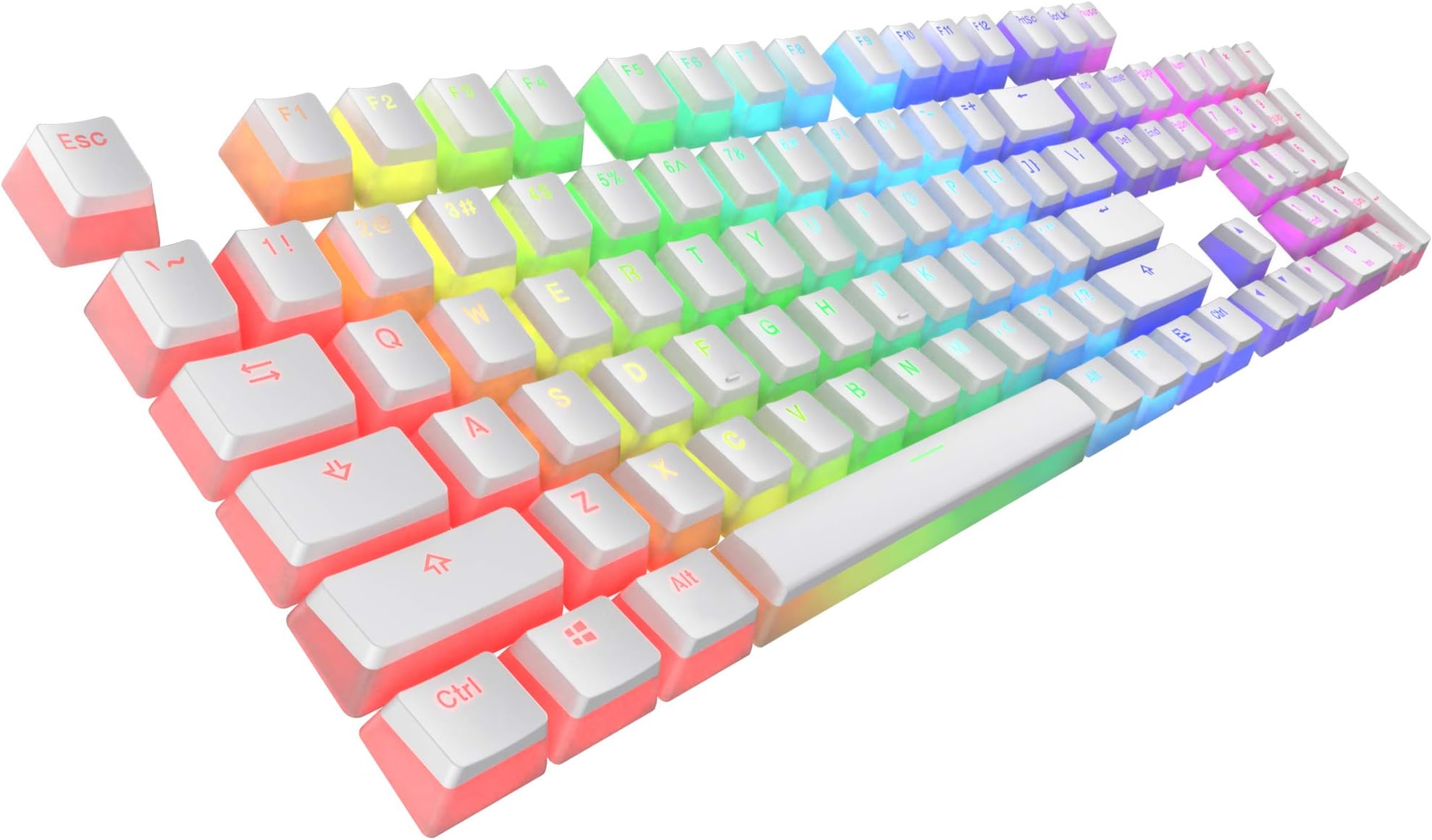 Amazon.com: TECWARE Pudding PBT Keycaps Set with Keycap Puller - Full ...
