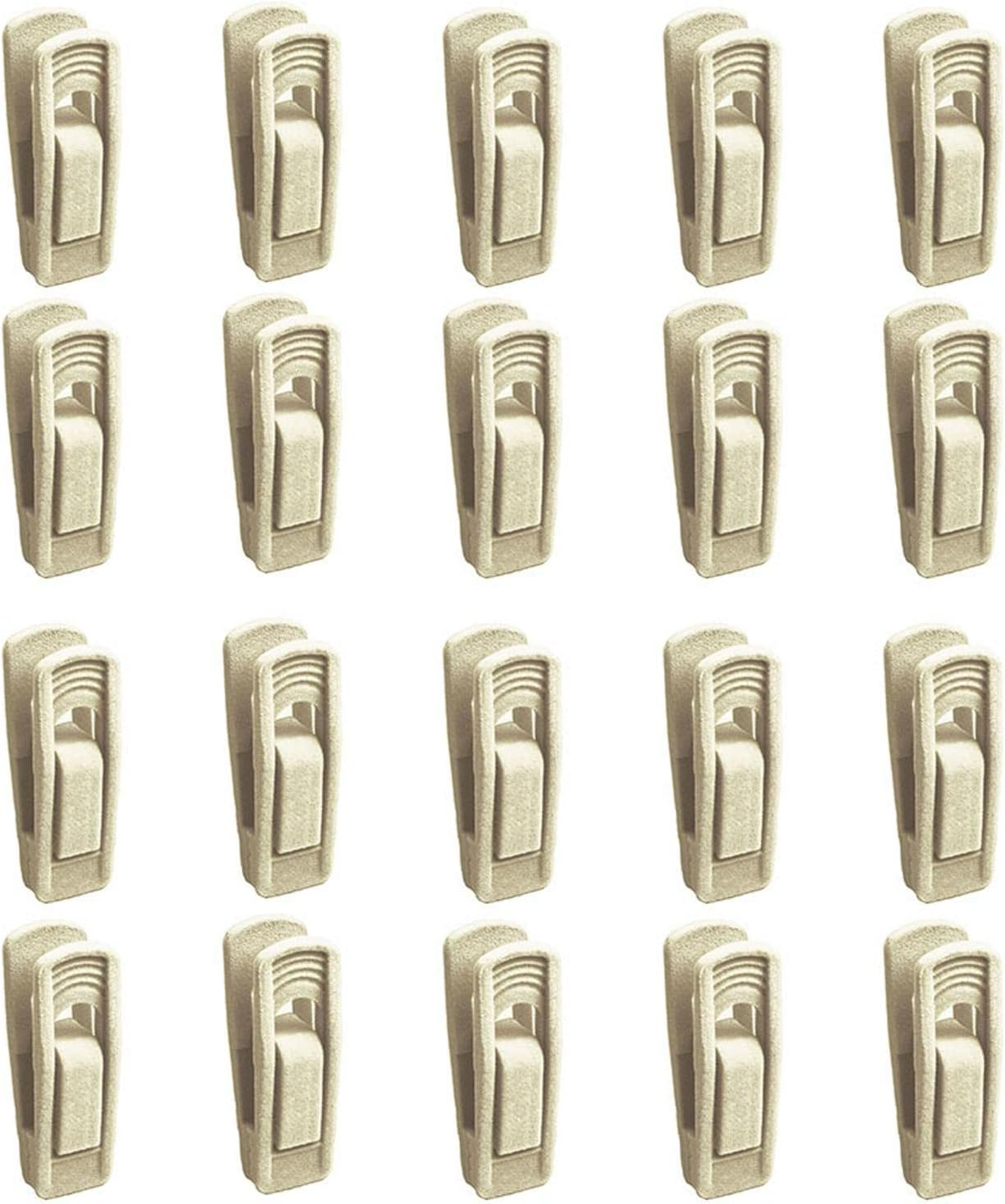 Homgaty 24 Pcs Velvet Hangers Clips, Black Hanger Clips, Removable ...