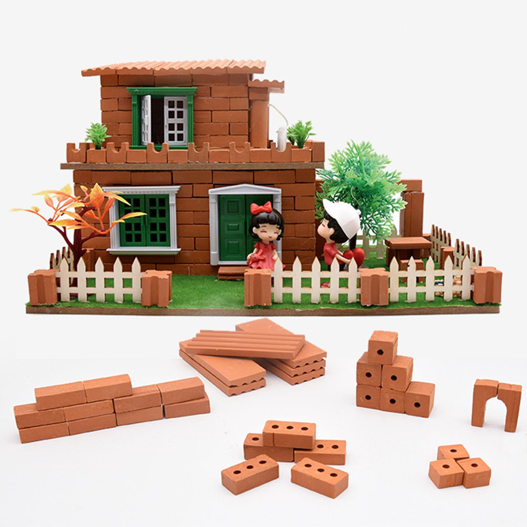 Woohome 100 PCS Mini Bricks Tiny Bricks for Landscaping Miniature ...