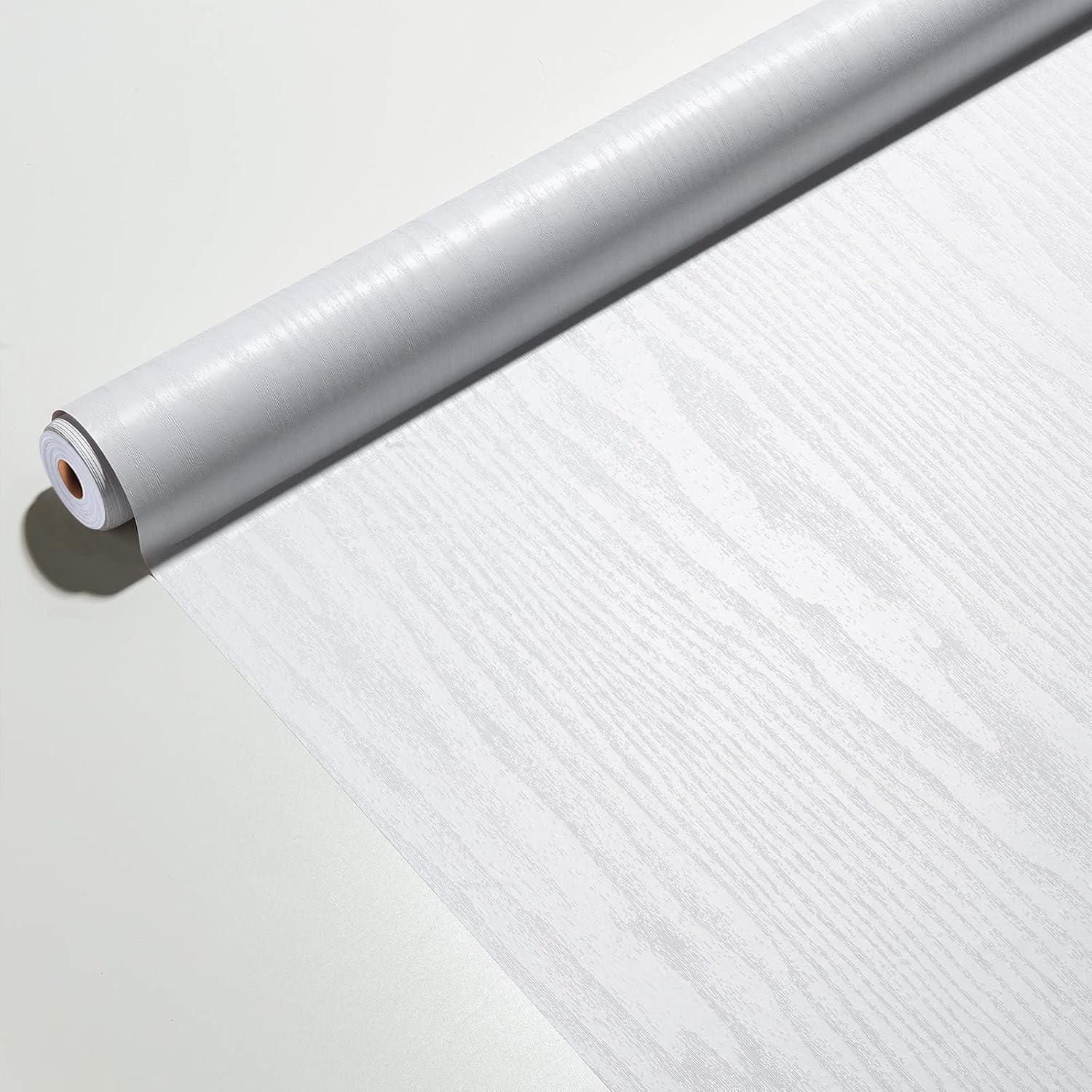 osayhome 24" X 197" White Wood Wallpaper Peel and Stick Paper Realistic ...