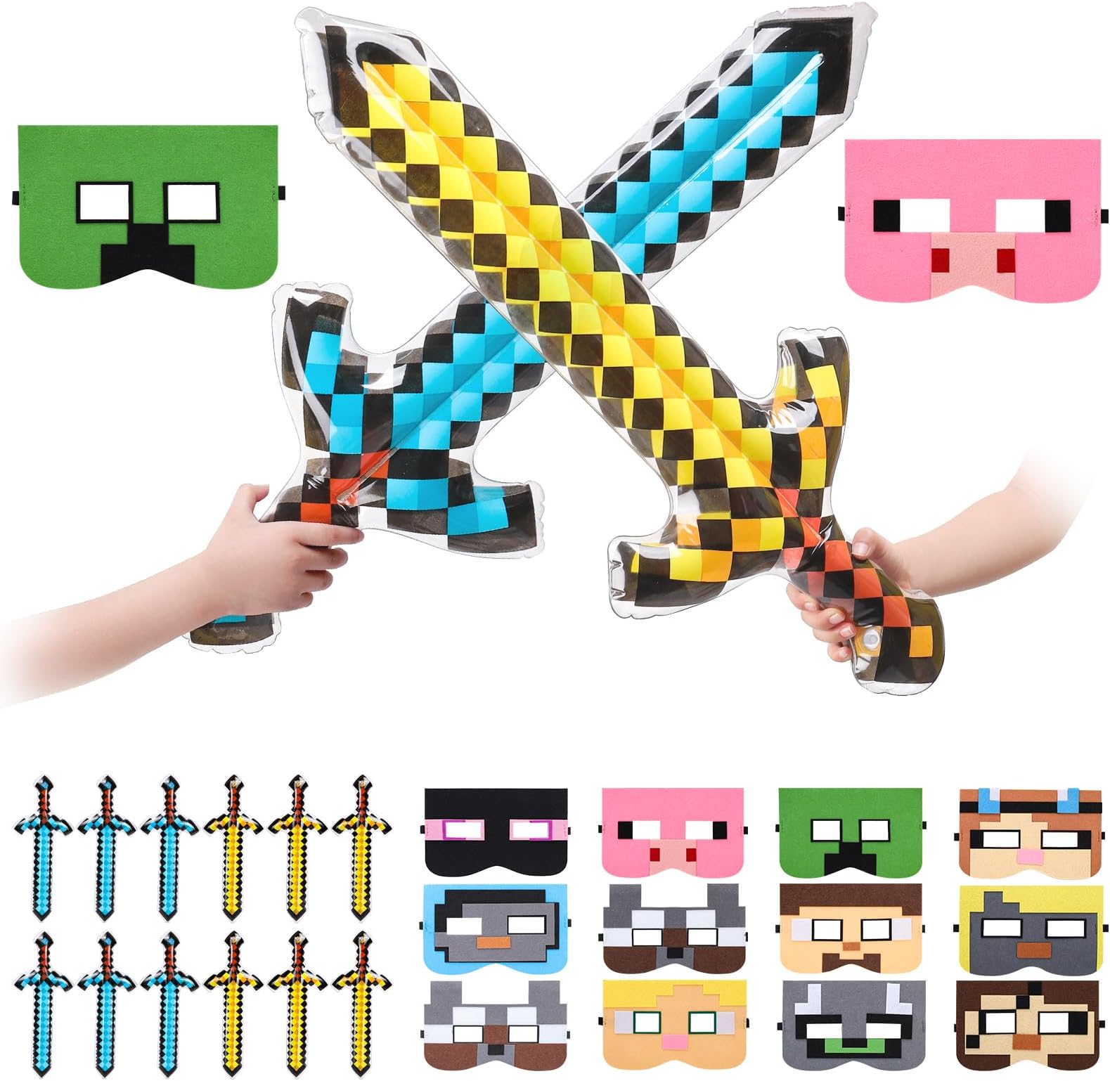 Amazon.com: Inflatable Weapons large size Blow up Sword Axe Pickaxe ...