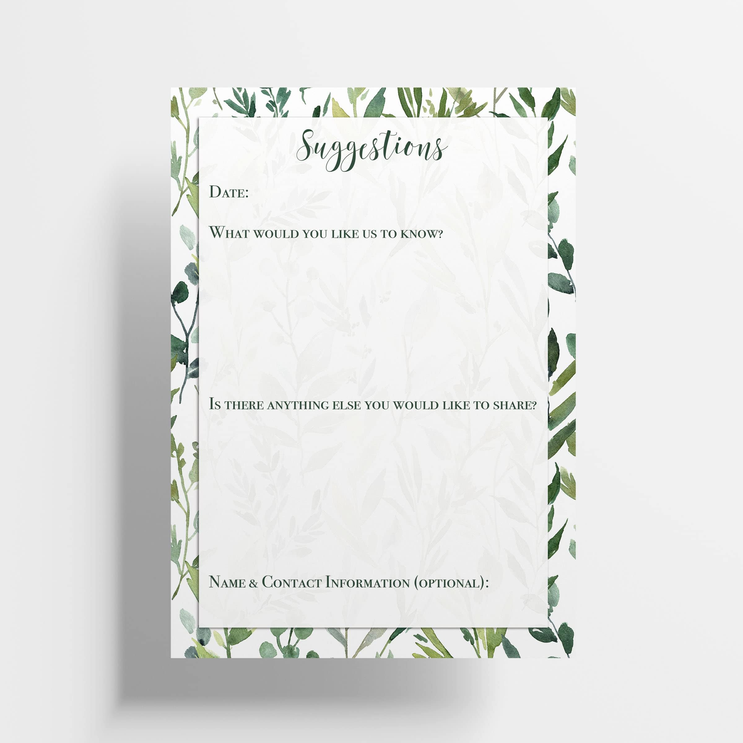 Amazon.com : Suggestion Cards Comment Cards Suggestion Slips Complaint ...