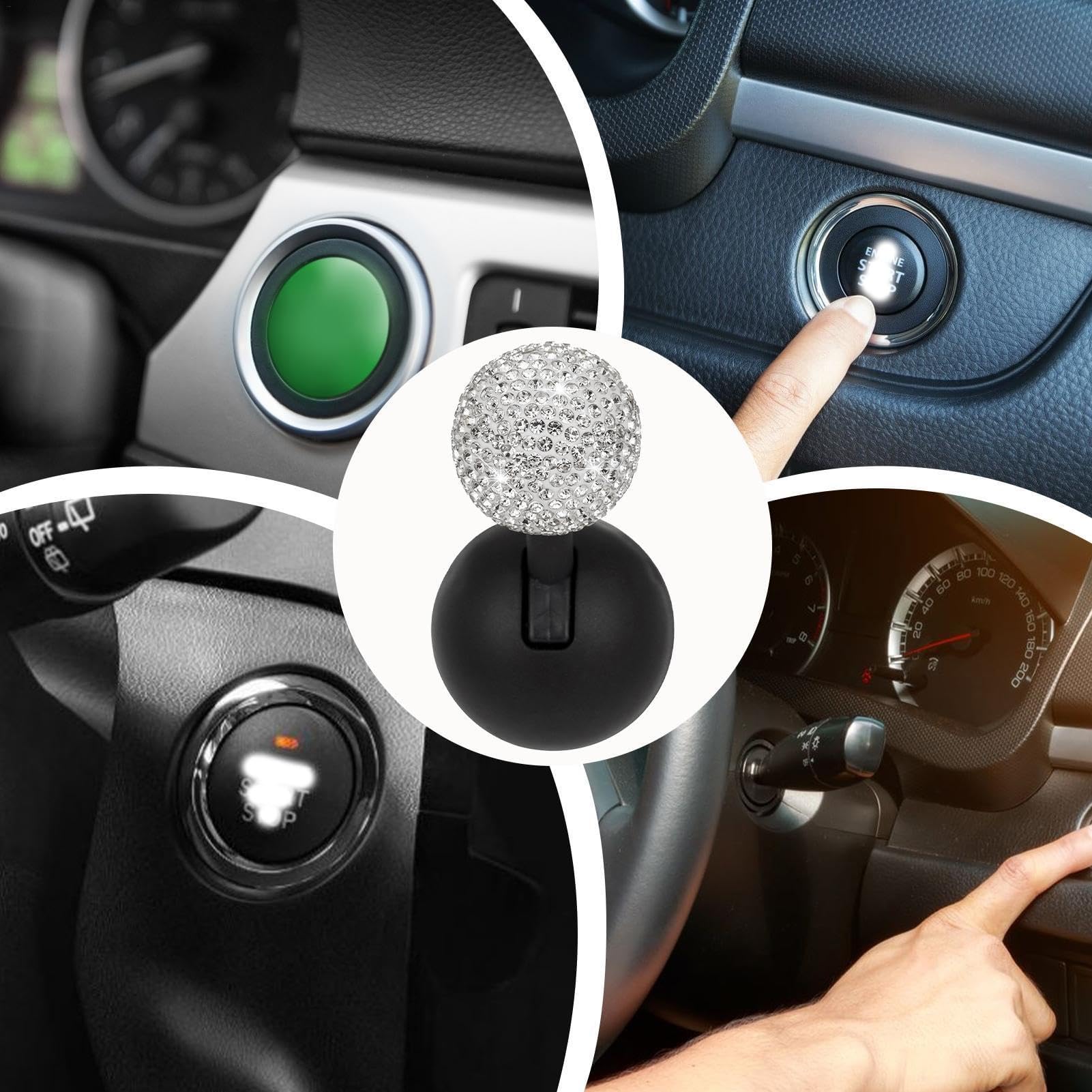 Car Starter Button Cover VOSAREA Car Joystick Push Start Button Cover ...