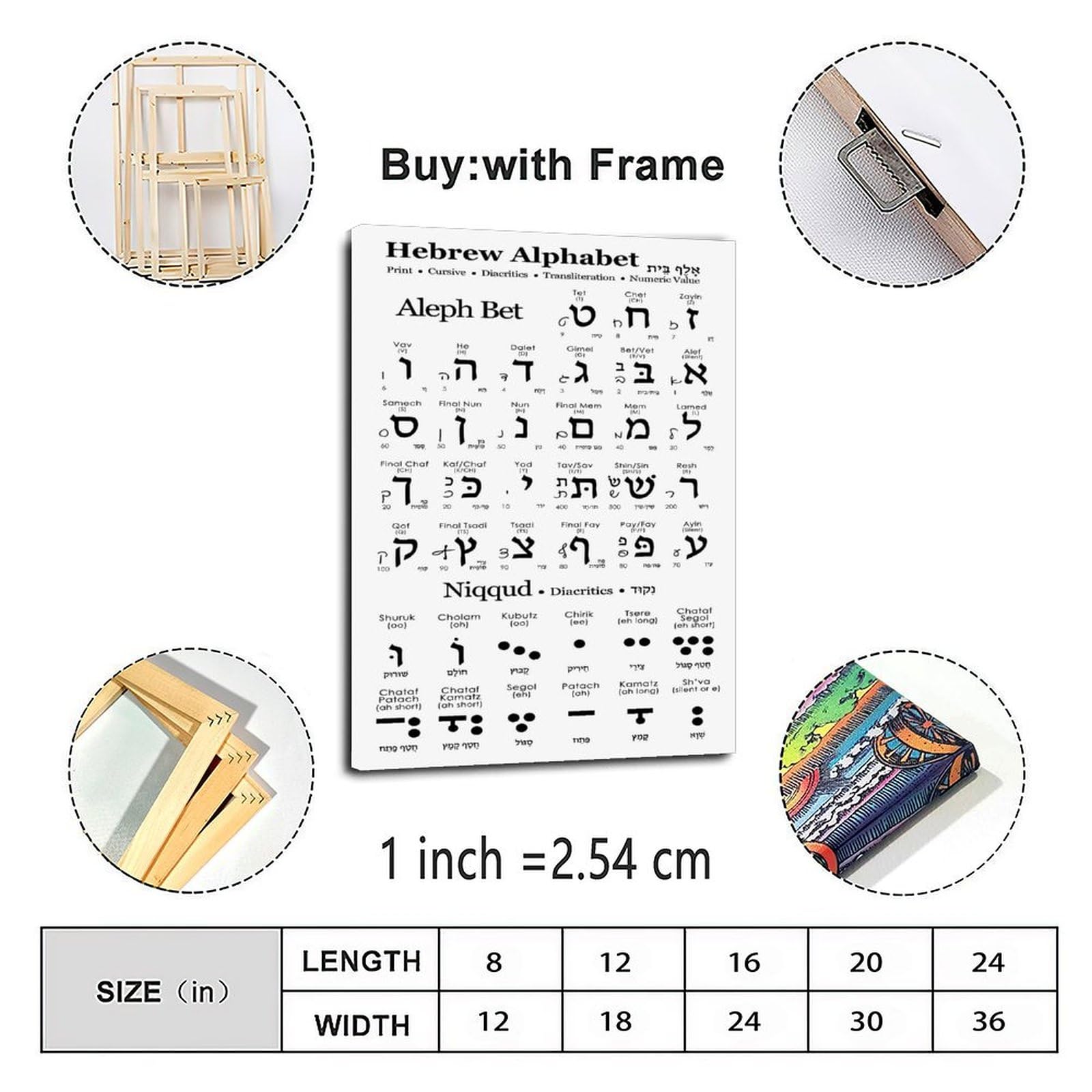 Hebrew Alphabet Numerical Value Hebrew Alphabet Poster Bible Hebrew