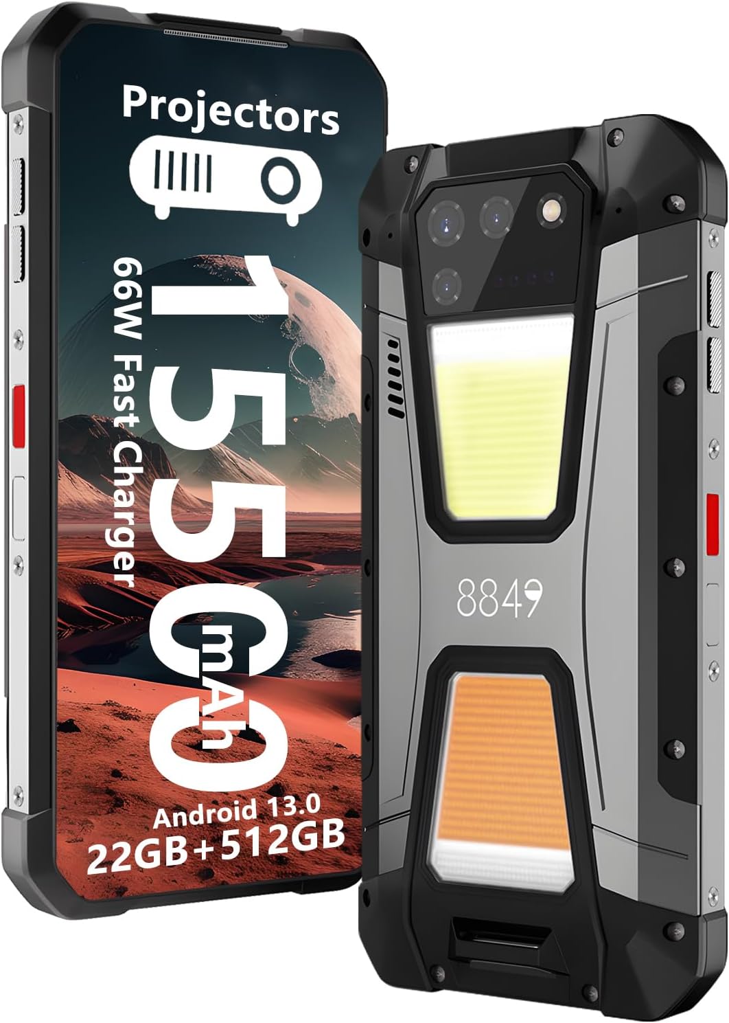Amazon.com: 8849 Tank 2, 4G Unlocked Rugged Smartphone with Laser ...