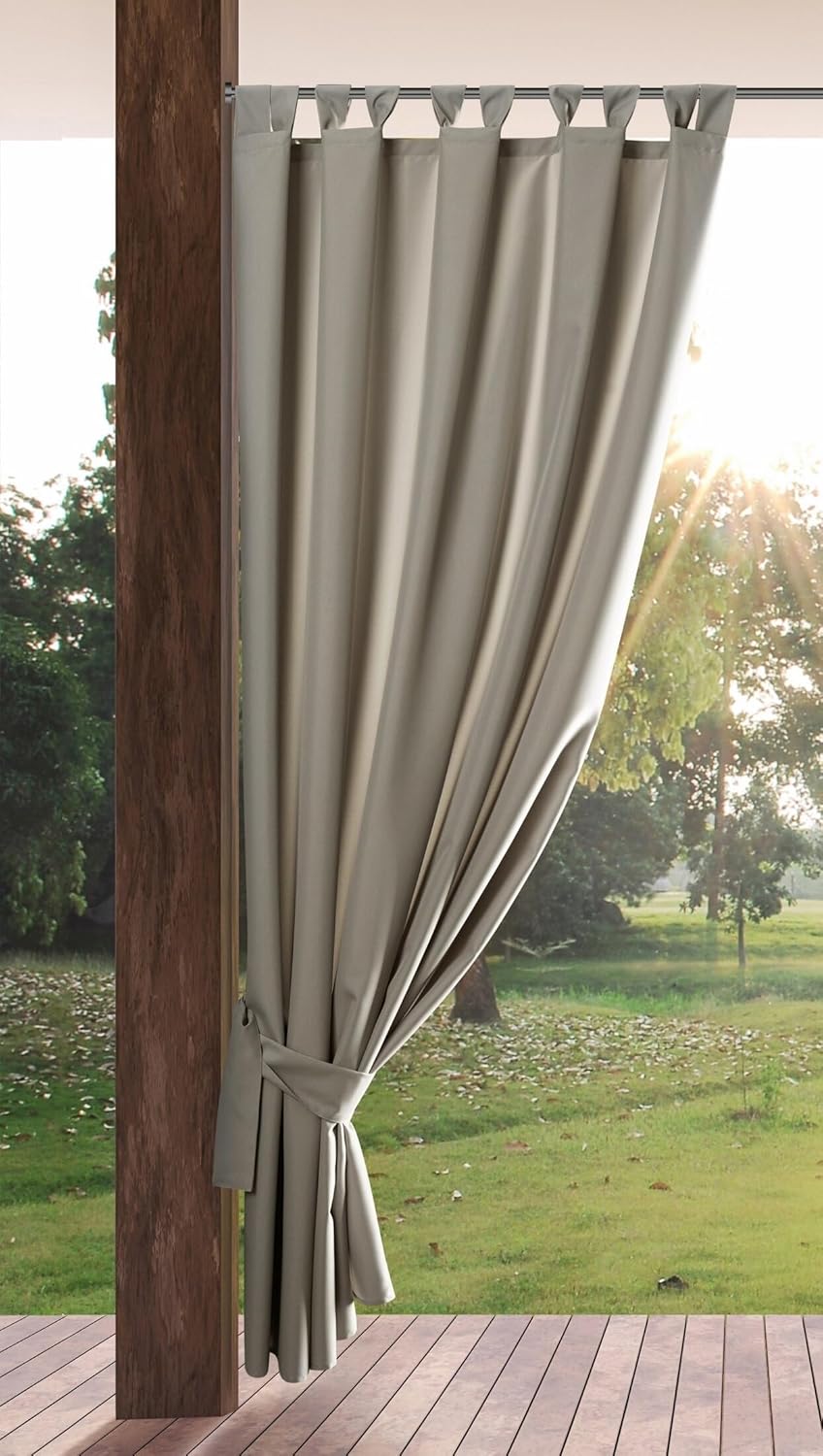 Eurofirany GARDEN Outdoor Curtain with Tab Top - 1 pc. Velcro Fastener ...