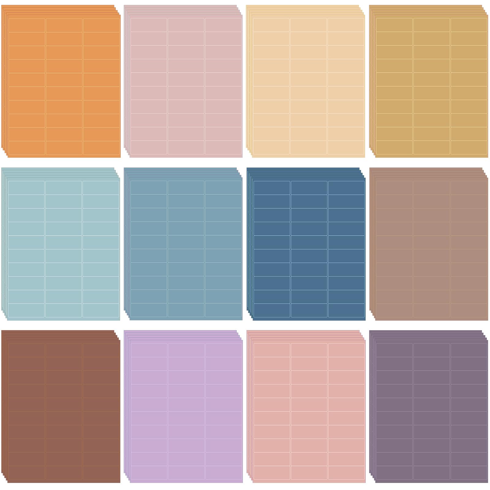 Amazon.com : Geyee 1800 Pcs Fluorescent Address Labels Colored Address ...