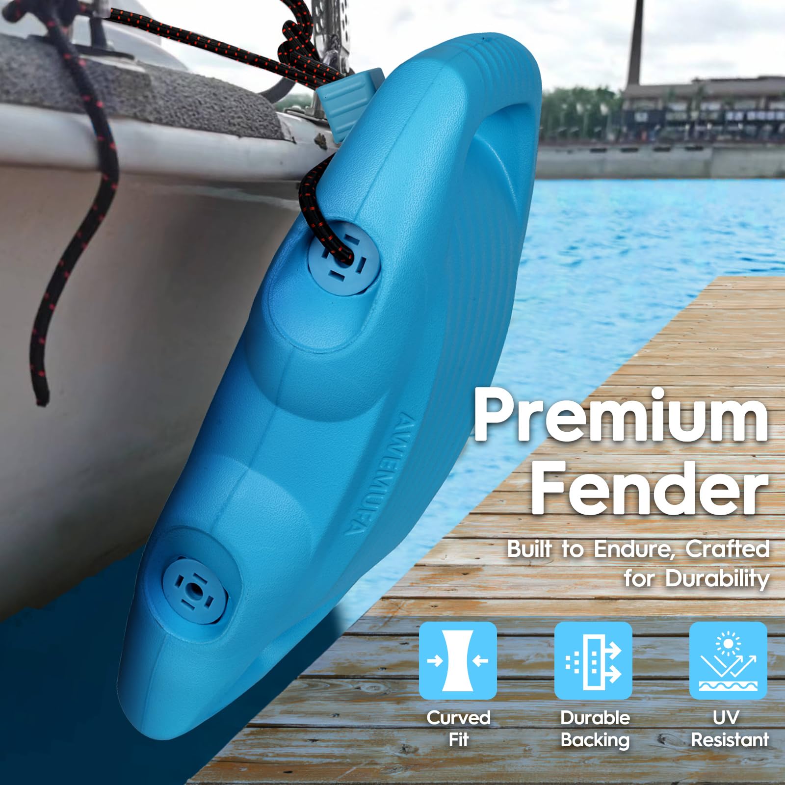 Snapklik.com : 4 Pack EVA Boat Fenders For Docking, Large Boat Bumpers ...