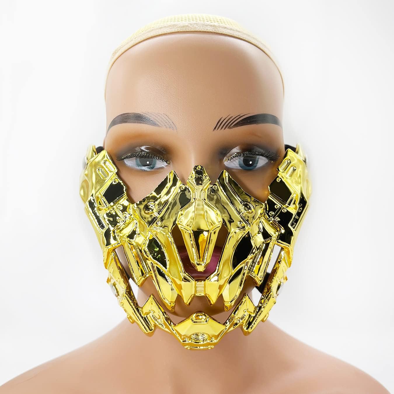 Amazon.com: Halloween Masquerade Mask Japanese Skull Scary Horror Ninja ...