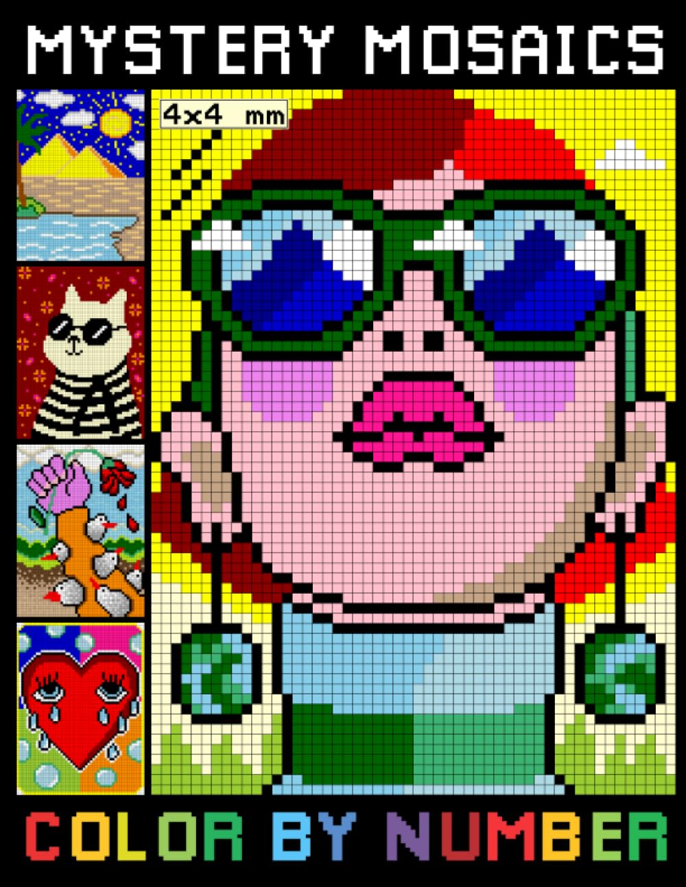 Amazon.com: Mystery Mosaics Color By Number: Relaxation pixel Coloring ...