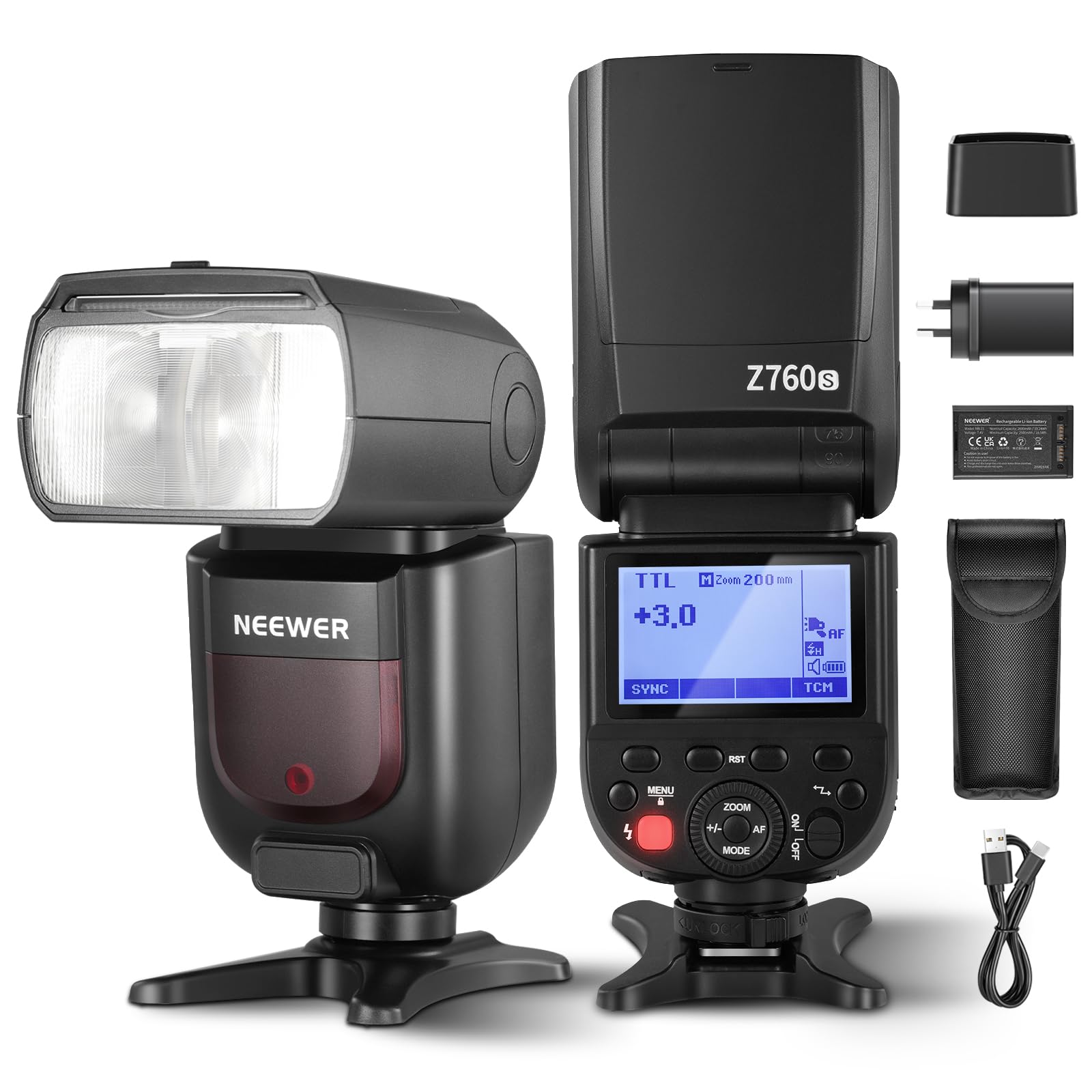 NEEWER Z760-S TTL Camera Flash Speedlite Compatible with Sony, 76Ws ...