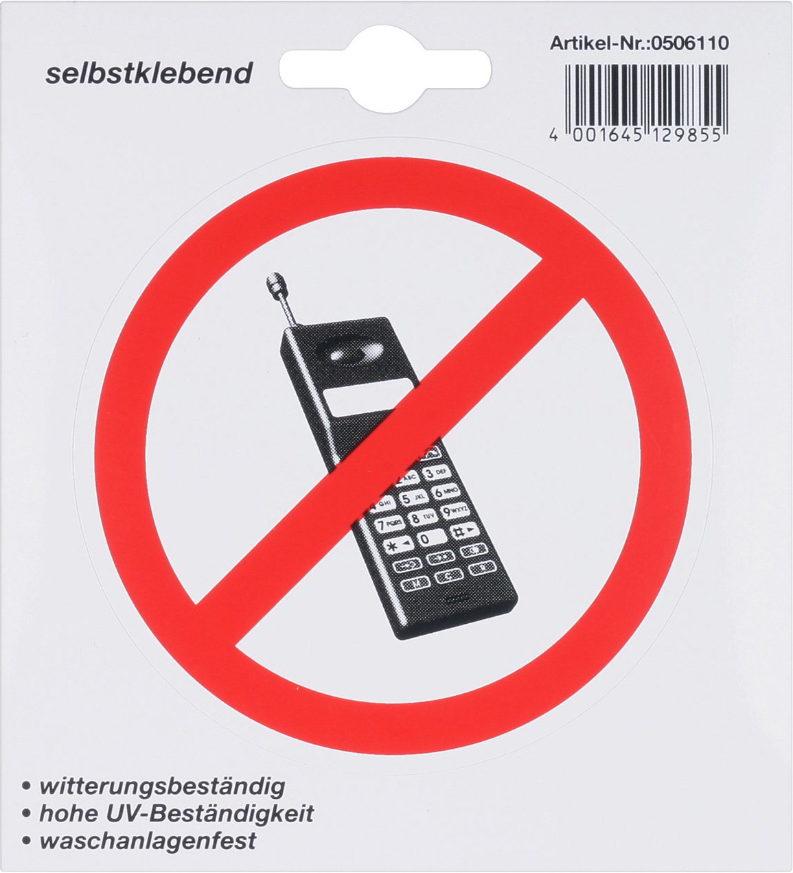 Buy Meister Adhesive Sign No Entry Symbol Sticker/Information Sign ...