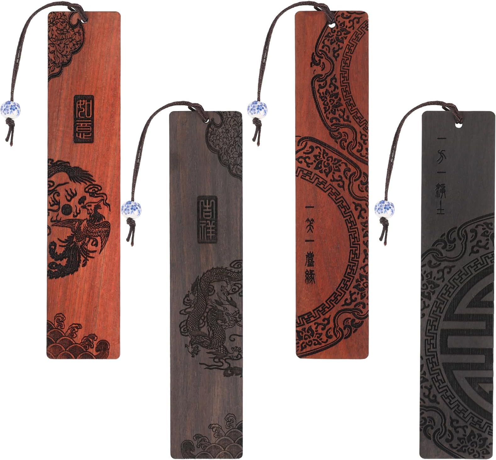 Amazon.com: 4 Pcs Cool Bookmarks for Men Wooden Bookmark for Men ...